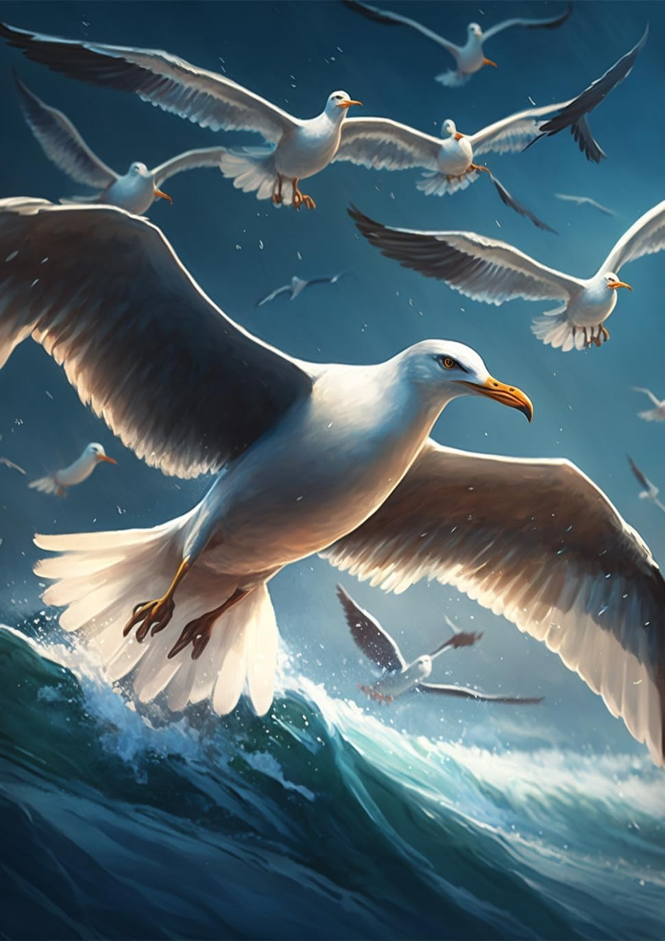 Puzzles 500 Piece Seagull Flockl - Fun Interactive Brain Teaser Jigsaw ...