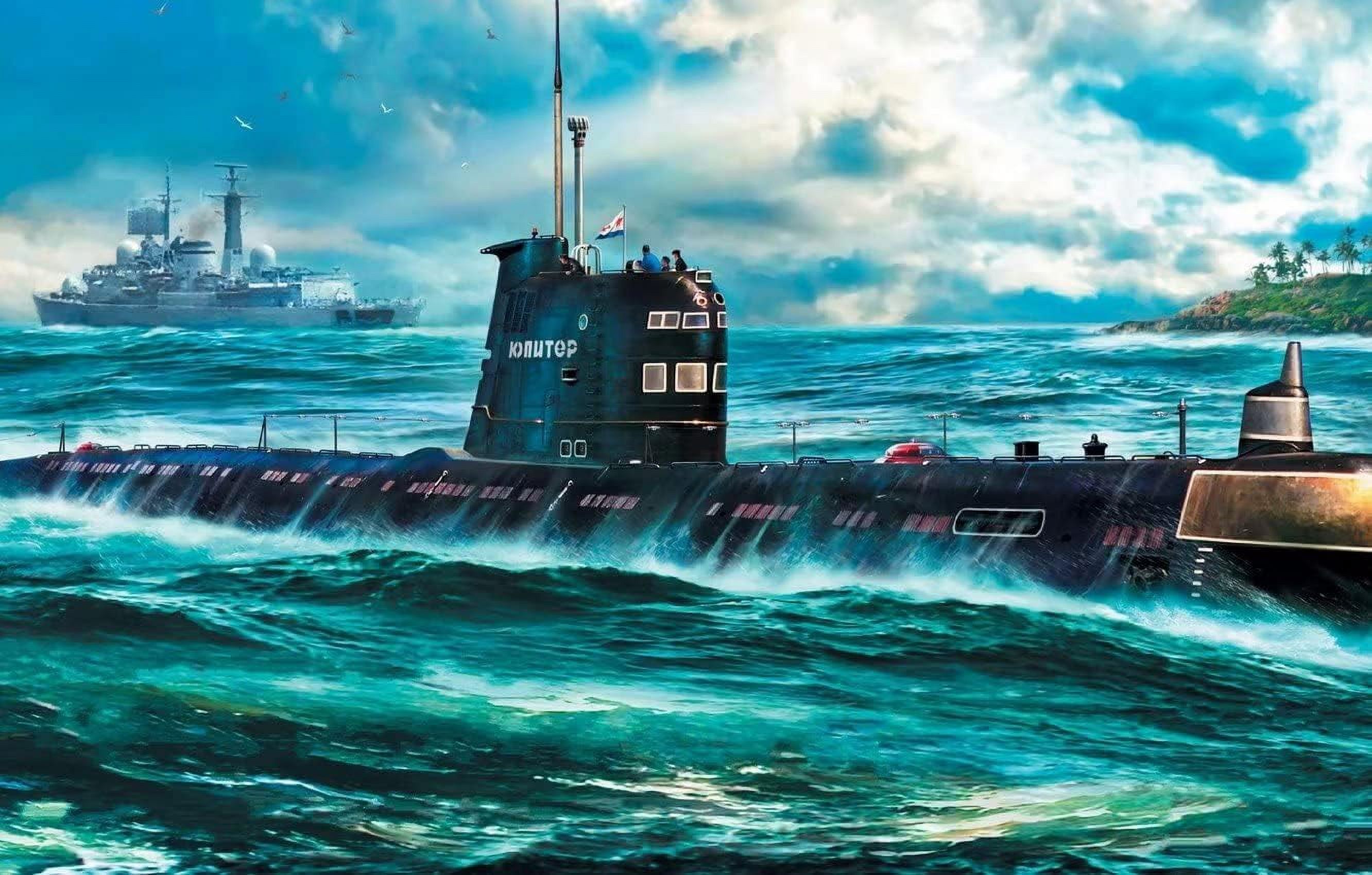 Puzzles Adult 300 Piece Submarine Wooden Jigsaw Puzzle Art Leisure ...