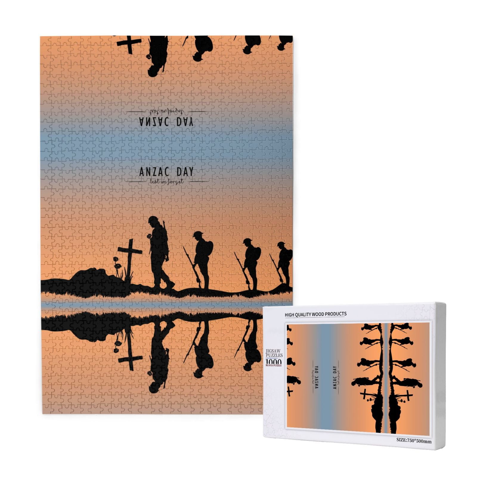 Puzzles For Adults 1000 Pieces Anzac Day 20x30 In Wood Brain Boosting Jigsaw Puzzles For