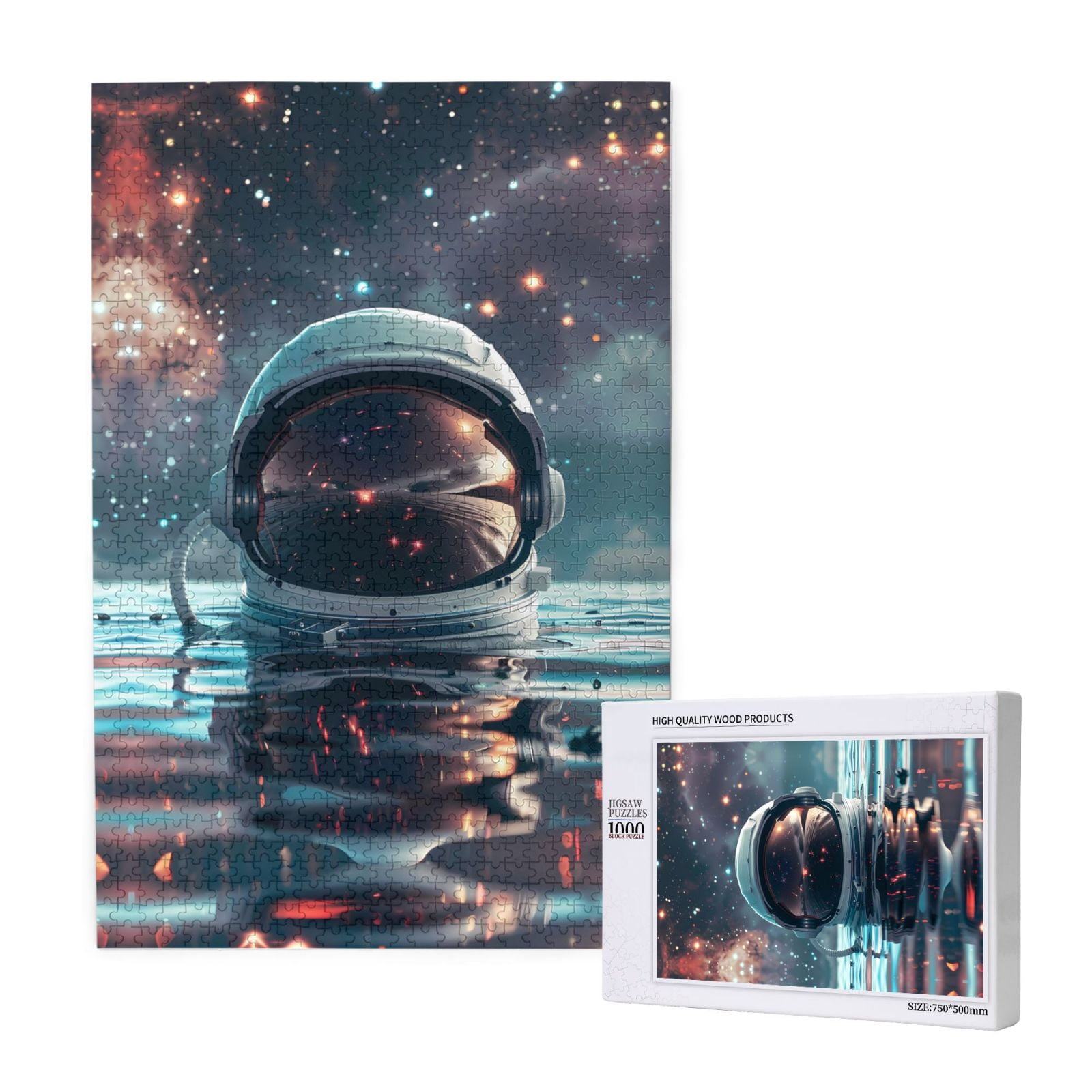 Puzzles for Adults 1000 Pieces - Astronaut Helmet Reflections 19.7" x ...
