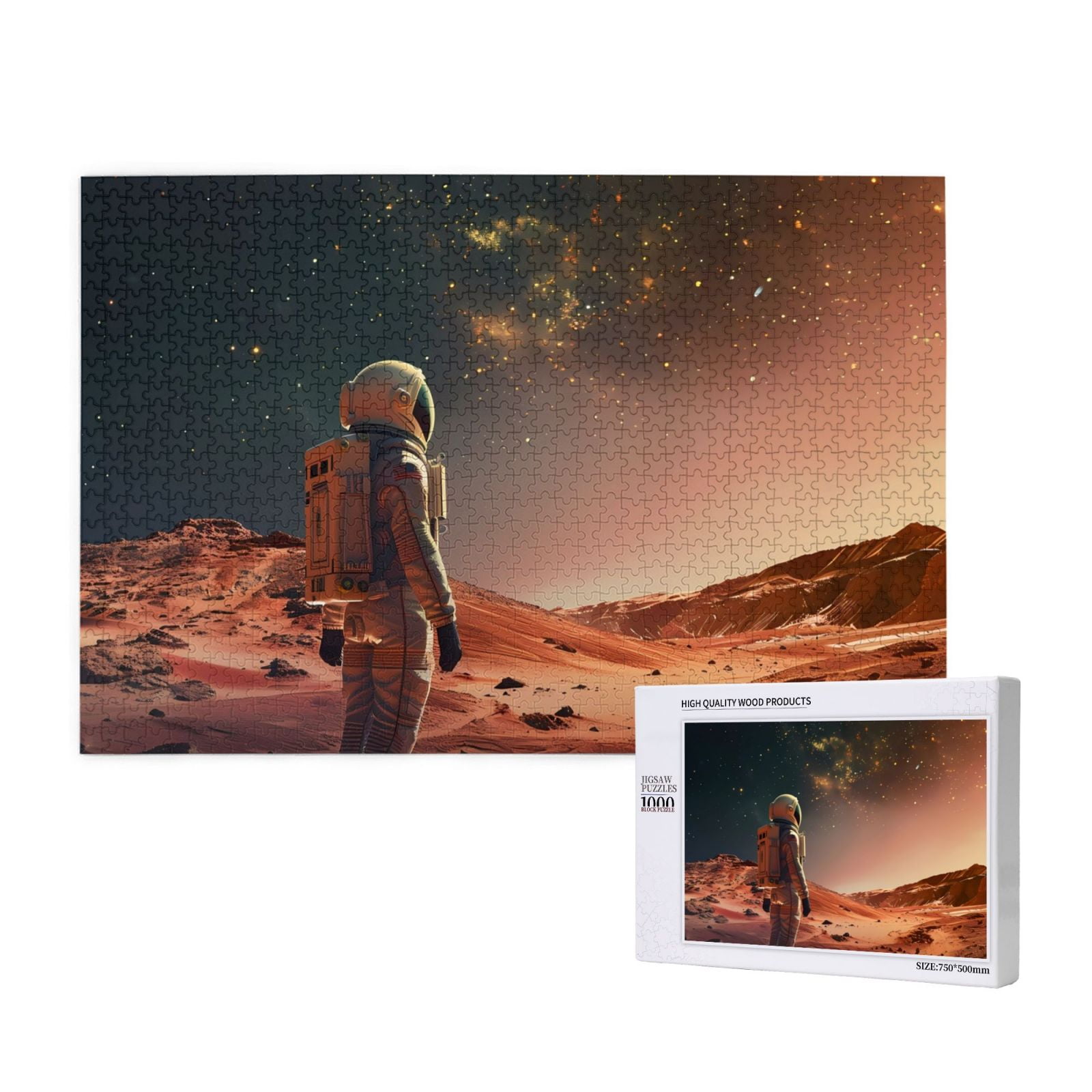 Puzzles for Adults 1000 Pieces, Astronaut On Mars A Challenging Jigsaw ...