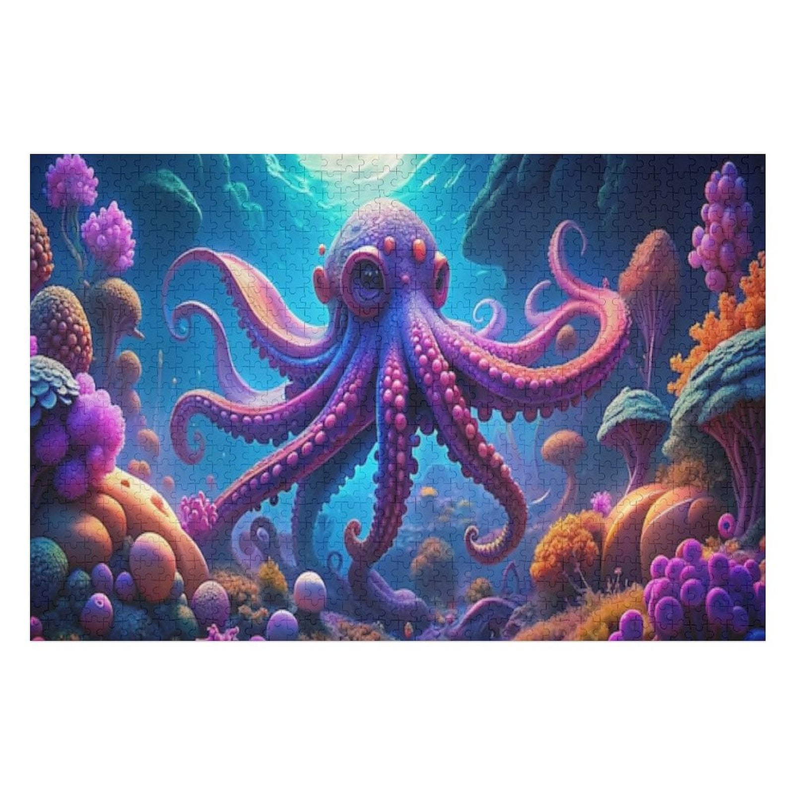 Puzzles for Adults 1000 Pieces - Beautiful Giant Octopus Around ...