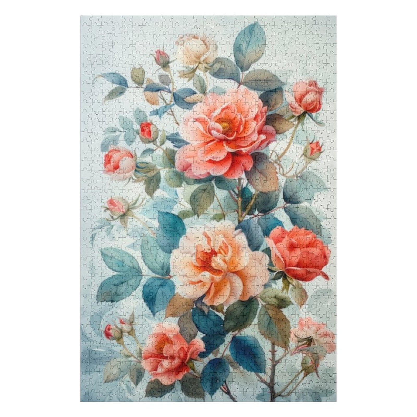 Puzzles for Adults 1000 Pieces - Beautiful Watercolor Floral Best ...