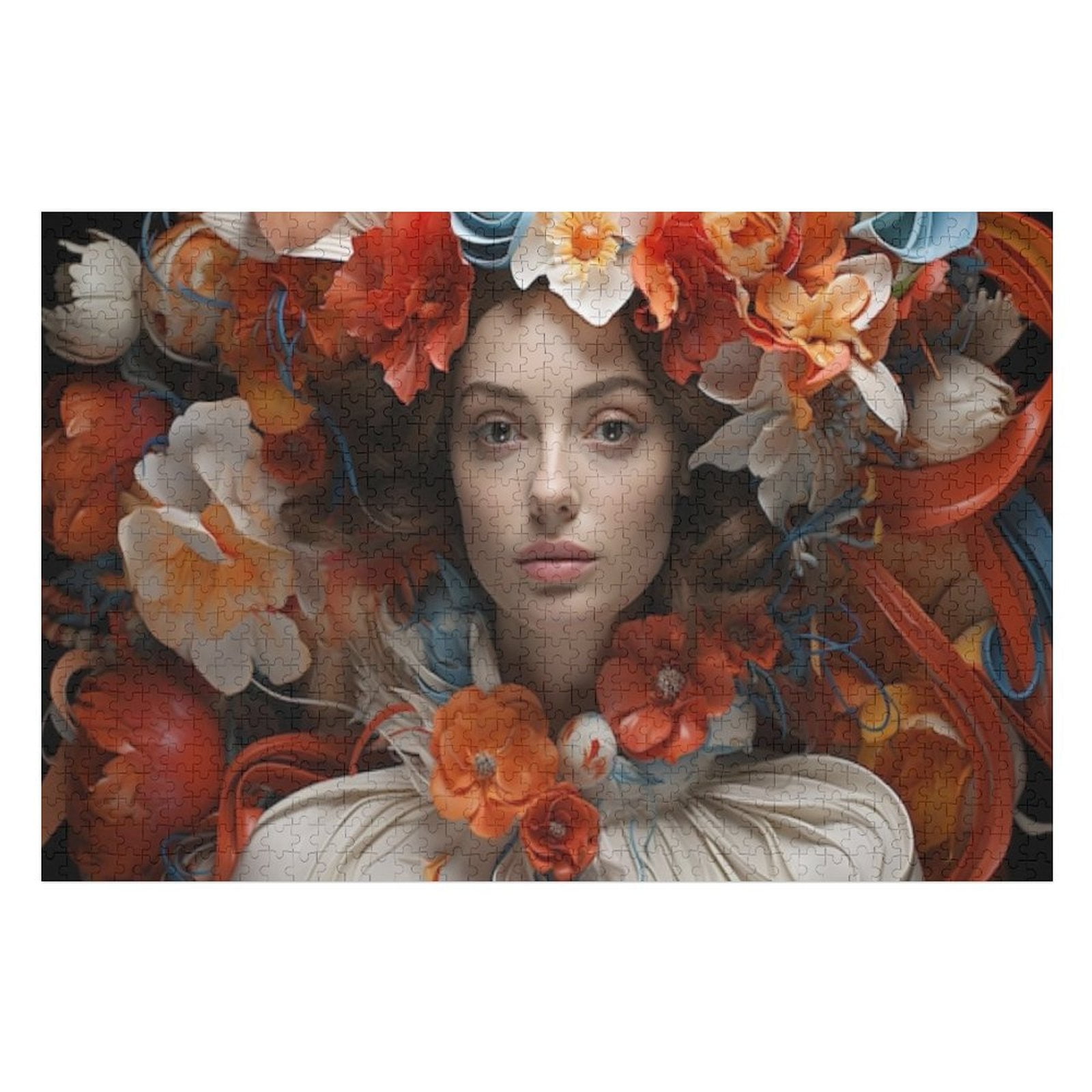 Puzzles for Adults 1000 Pieces - Beautiful Woman With Brown Hair ...