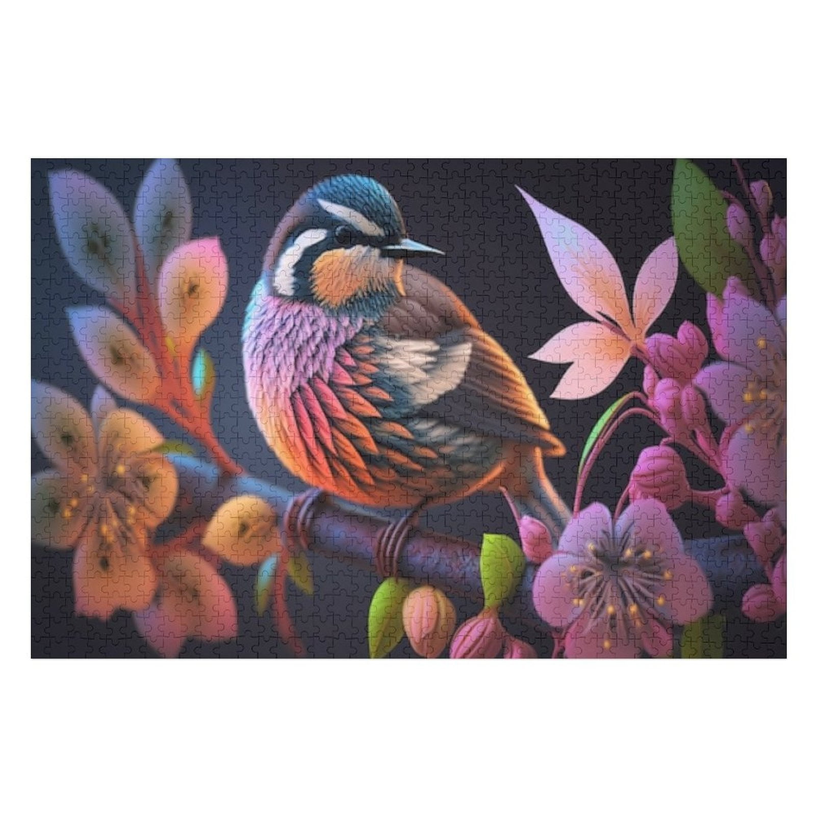 Puzzles for Adults 1000 Pieces - There Is Bird Sitting Branch Tree With ...