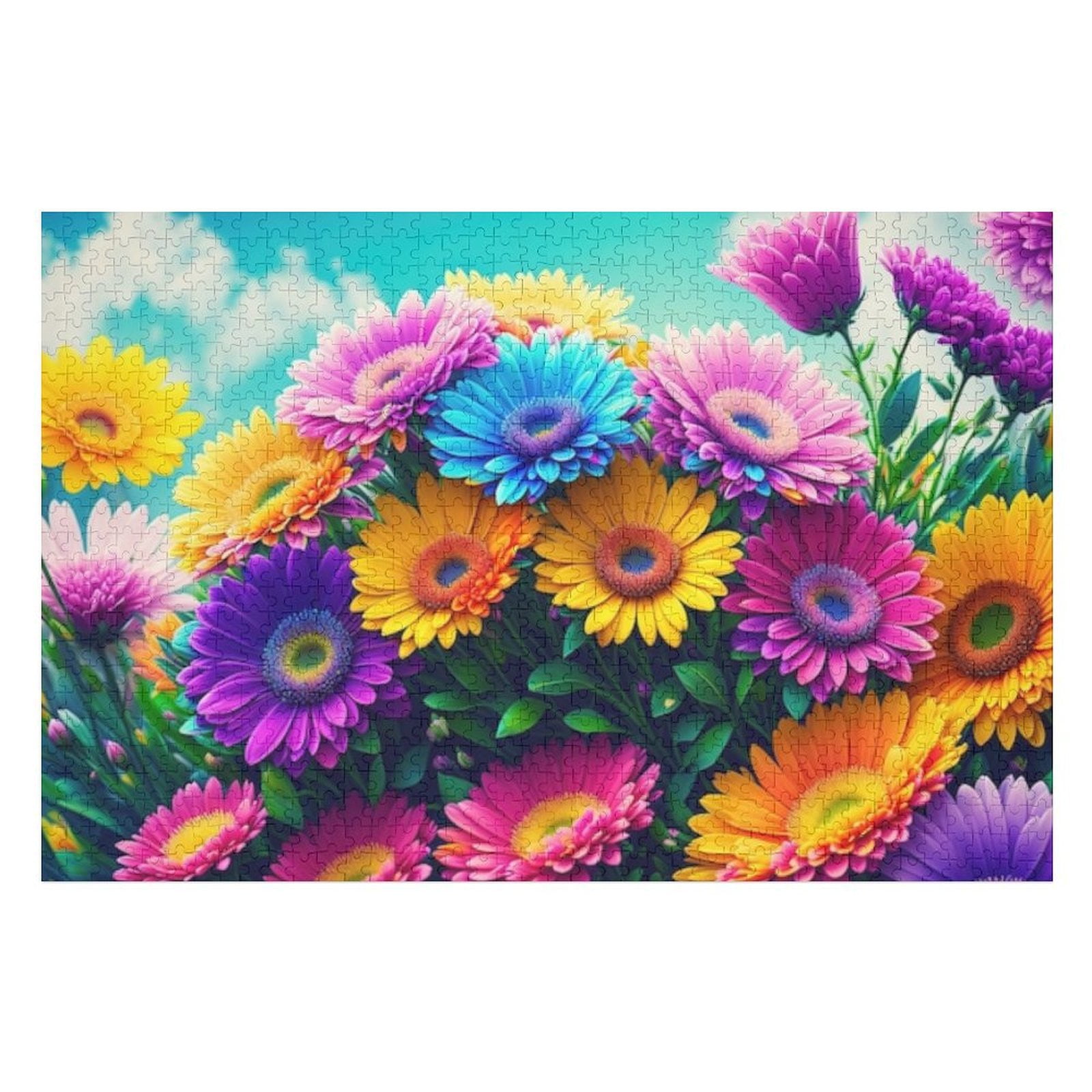 Puzzles for Adults 1000 Pieces - Bouquet Colorful Bright Spring Flowers ...