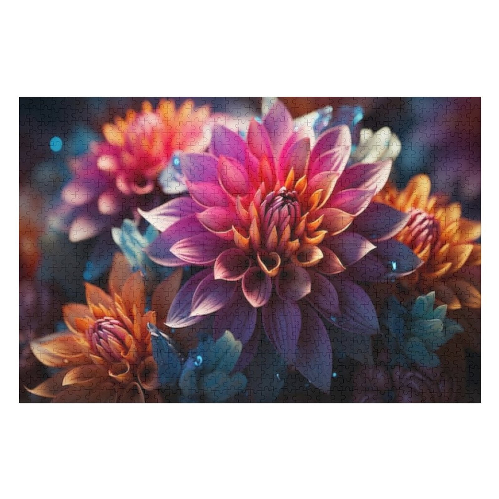 Puzzles for Adults 1000 Pieces - Bouquet Multi Colored Flowers Brings ...
