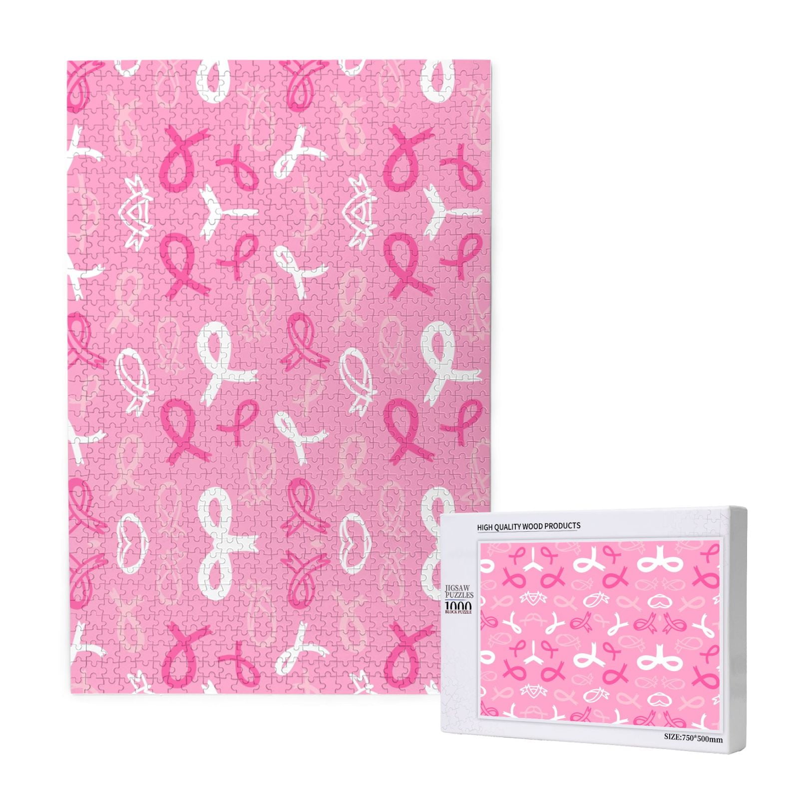 Puzzles for Adults 1000 Pieces, Breast Cancer Awareness (3) Challenging ...