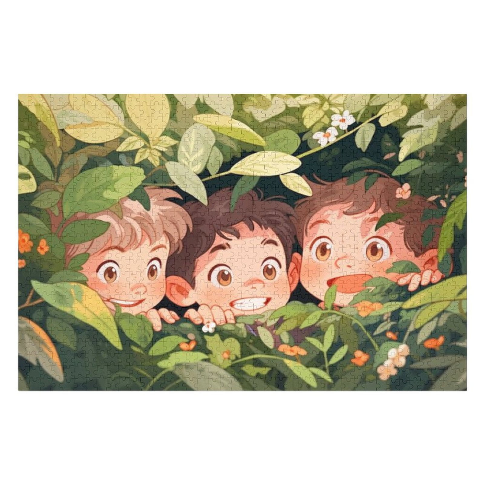 Puzzles for Adults 1000 Pieces - Cartoon Kids Garden Wooden Jigsaw ...