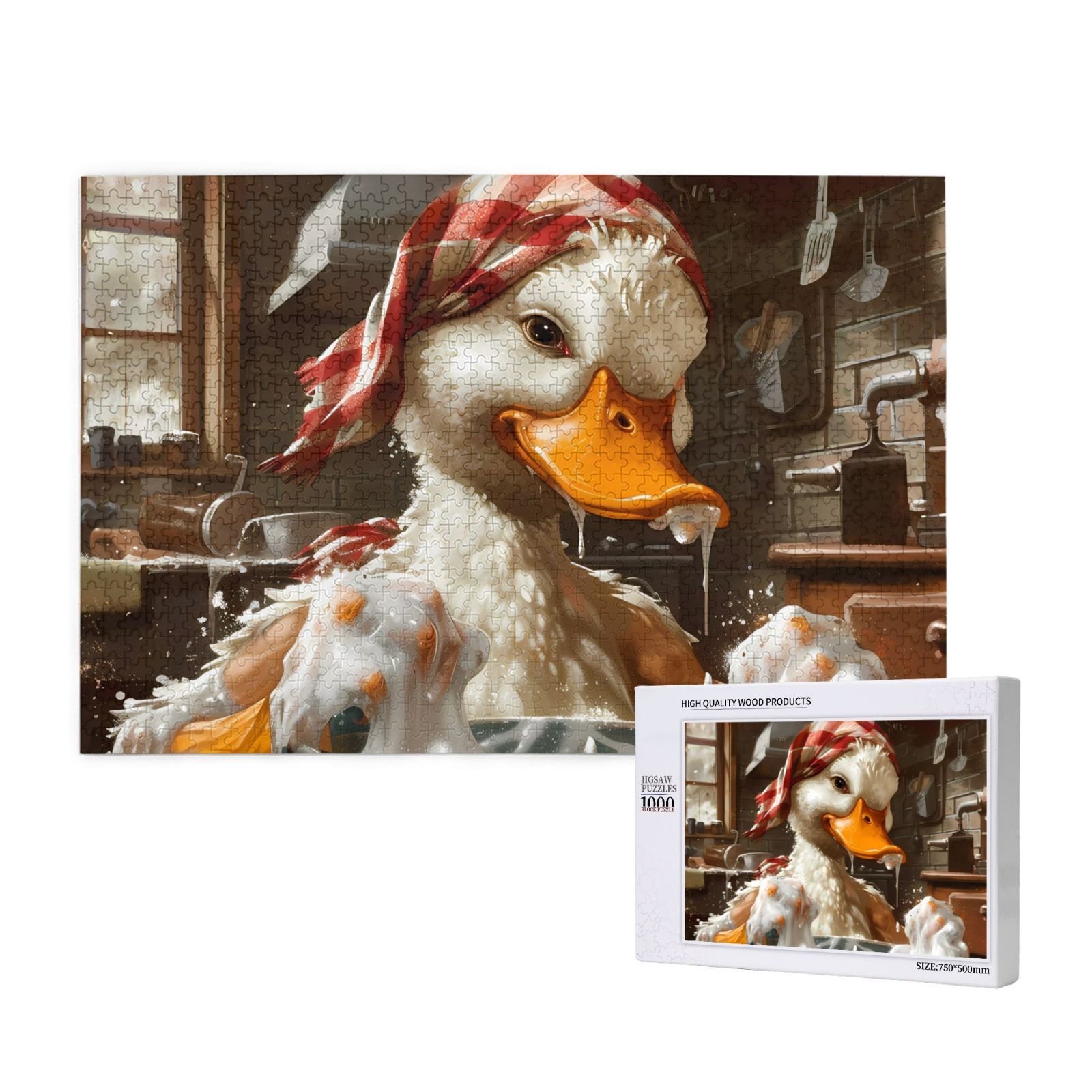Puzzles for Adults 1000 Pieces, Cartoon Scottish Duck Challenging ...
