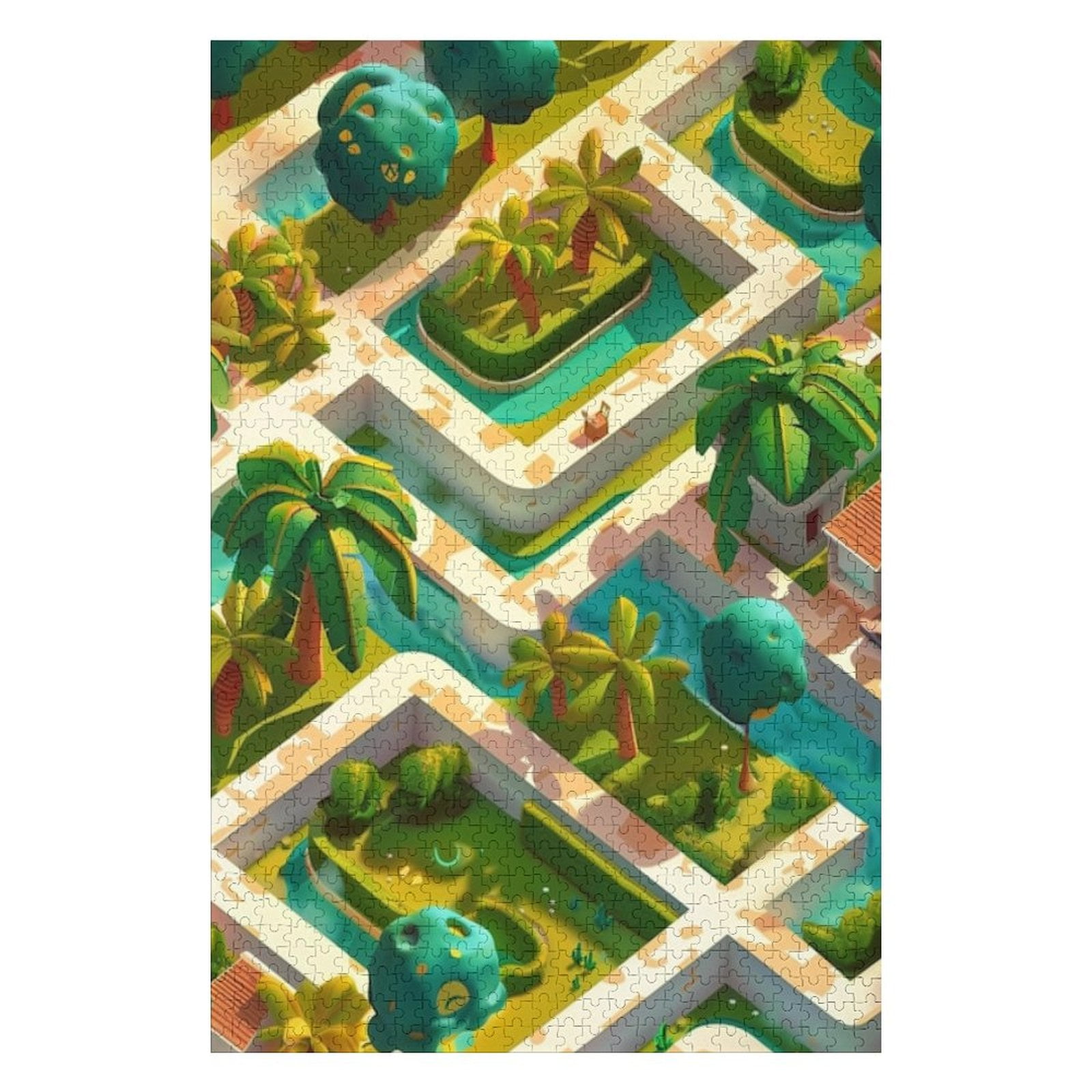 Puzzles for Adults 1000 Pieces - Colorful Detailed Game With Lot Trees ...