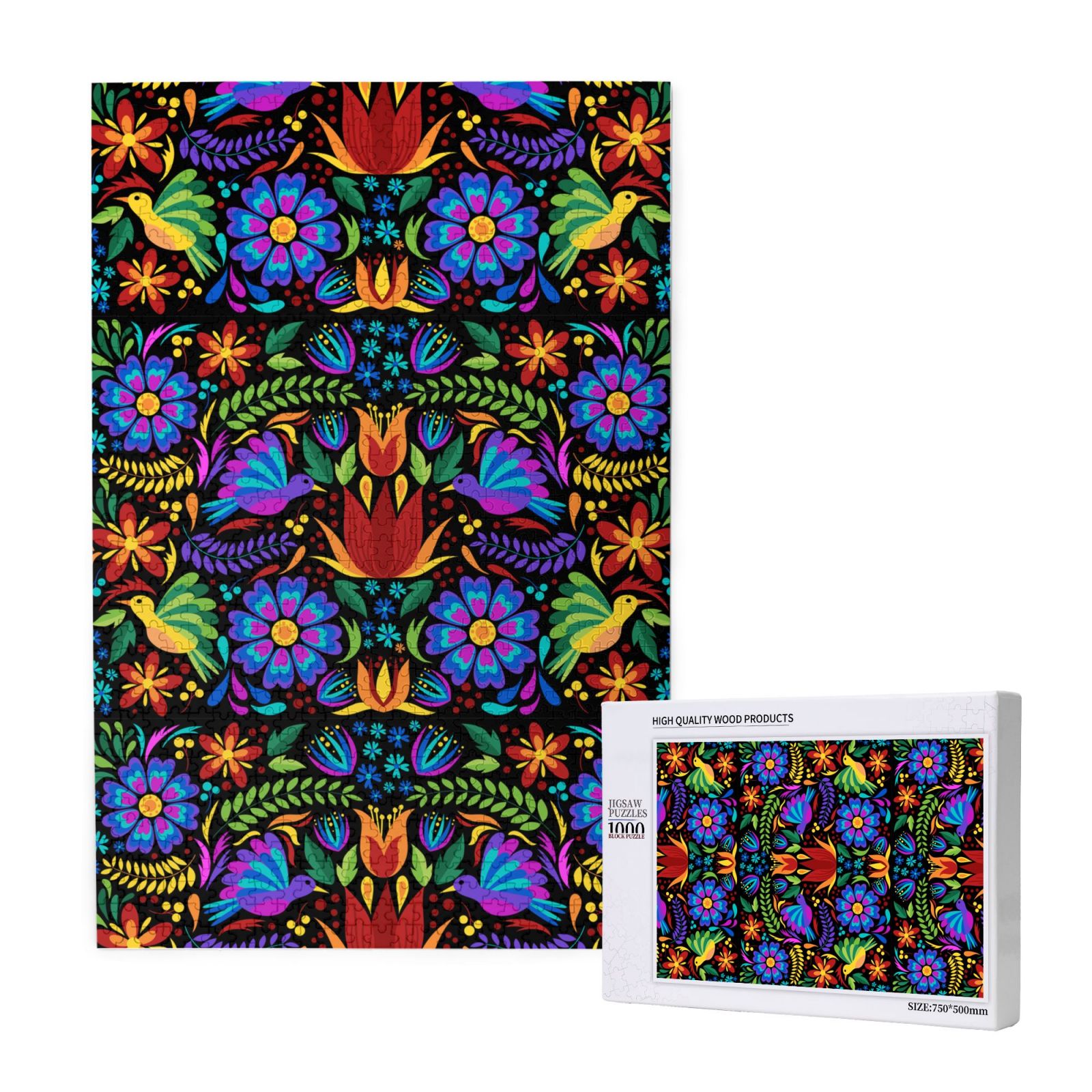 Puzzles for Adults 1000 Pieces, Colorful Floral flower Challenging ...