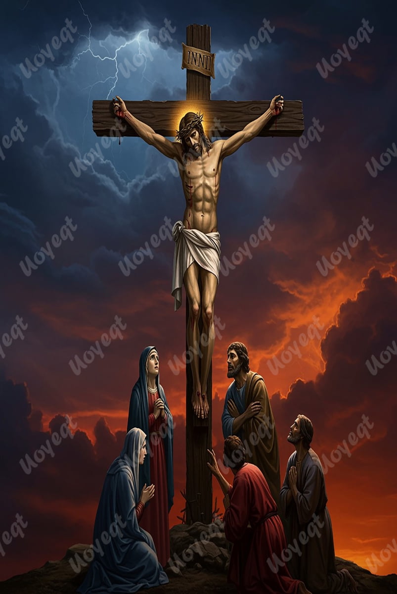 Puzzles for Adults 1000 Pieces Crucifixion Of Jesus Christ Wooden ...