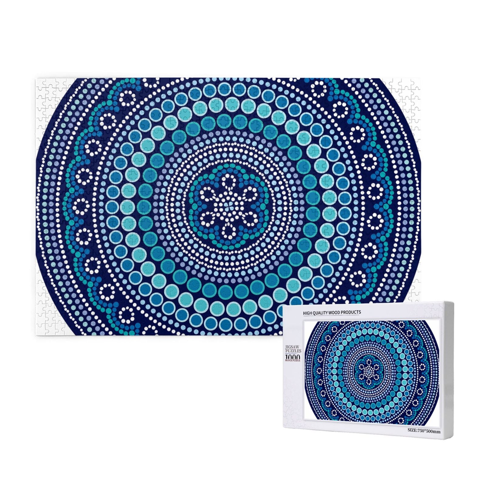 Puzzles for Adults 1000 Pieces, Dot Painting Challenging Jigsaw Puzzles ...