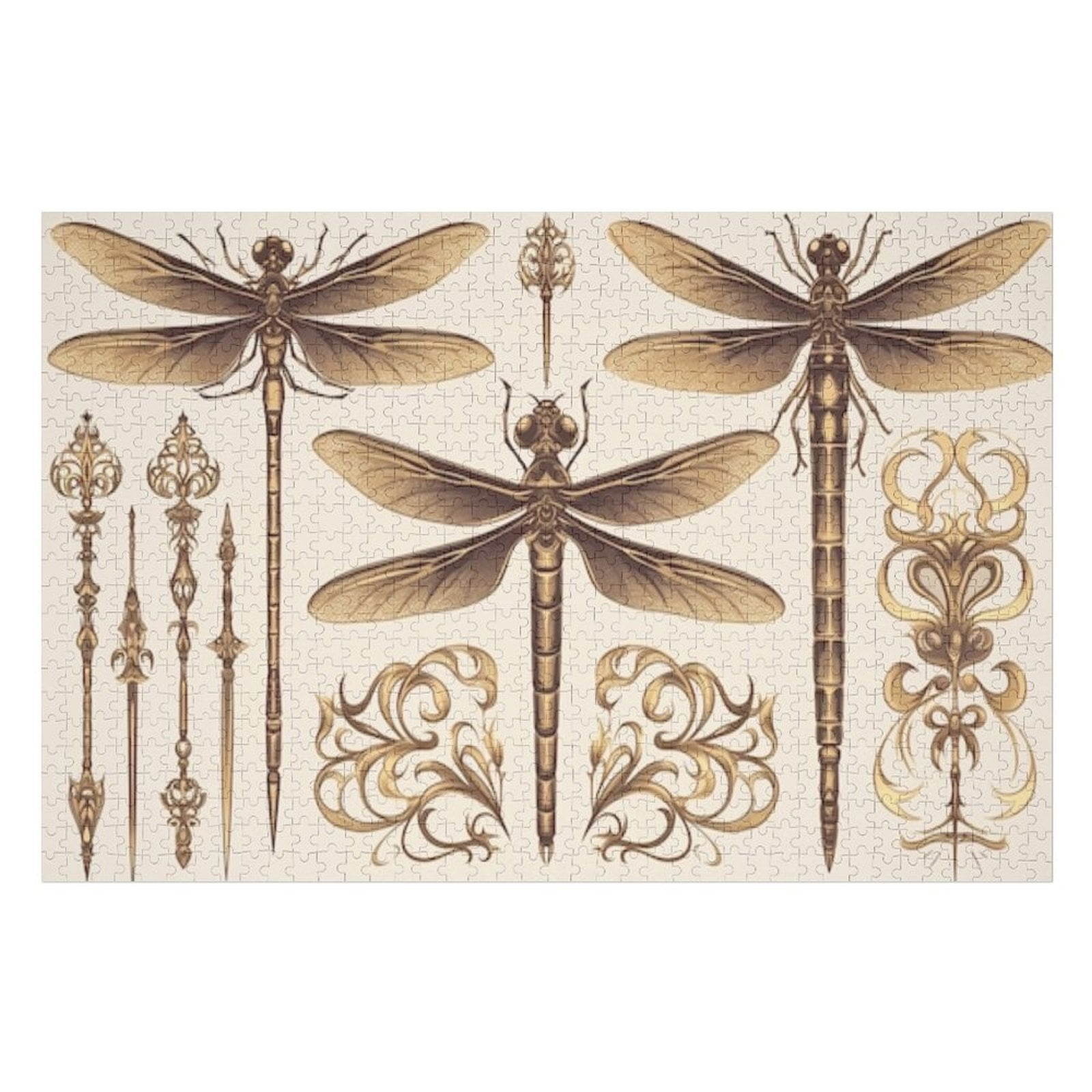 Puzzles for Adults 1000 Pieces - Dragonfly With Wings Best Challenging ...