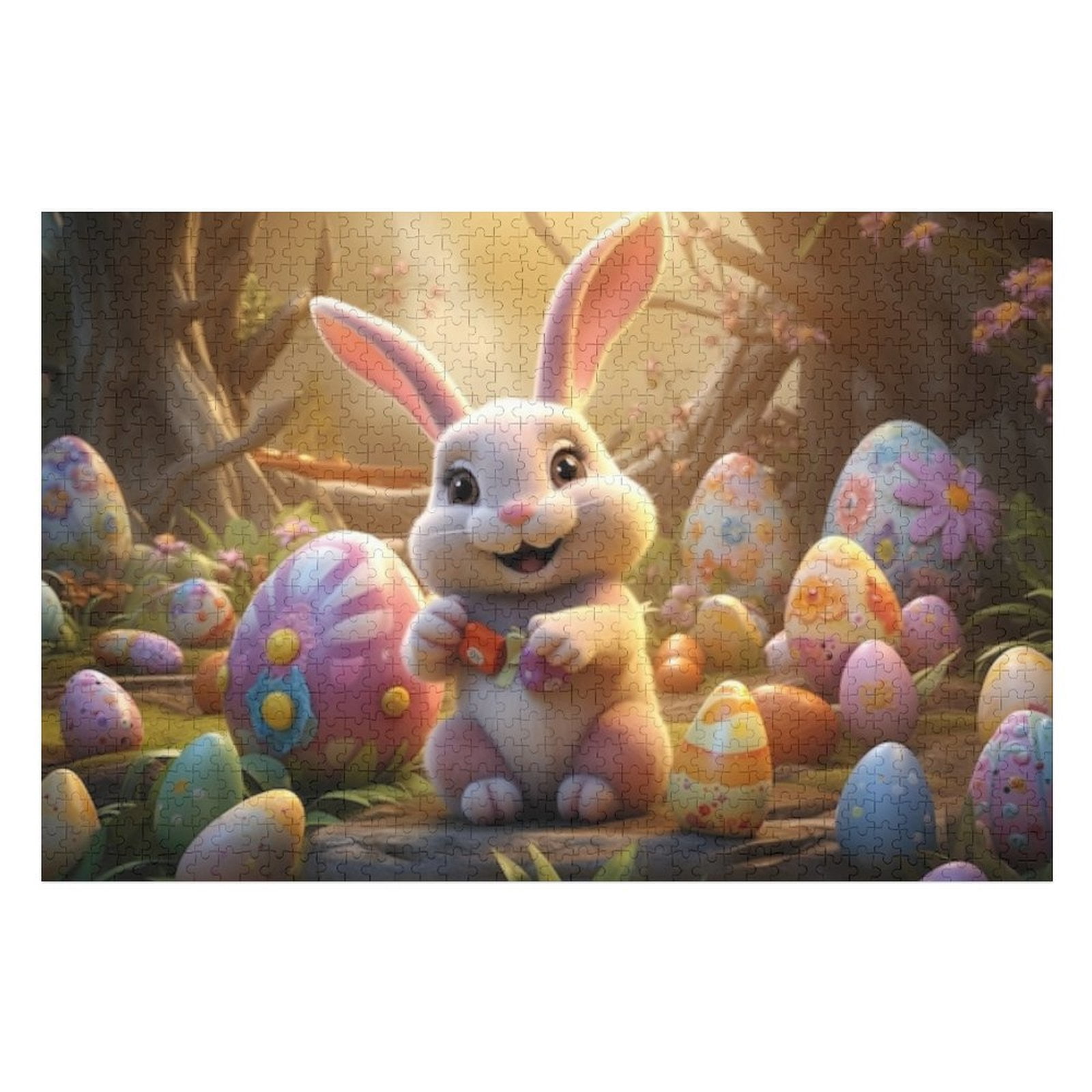 Puzzles for Adults 1000 Pieces - Easter Bunny Fantasy World Challenging ...