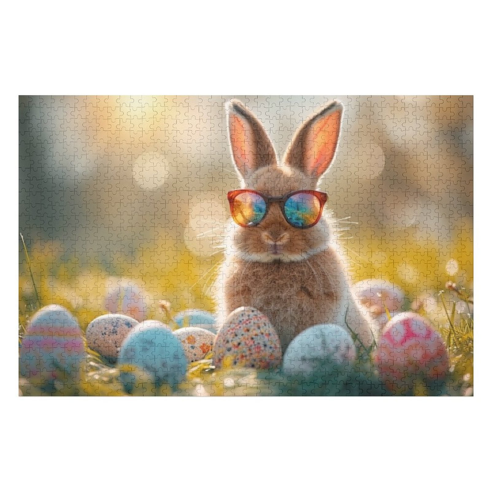 Puzzles for Adults 1000 Pieces - Easter Celebration With Dreamy Bunny ...