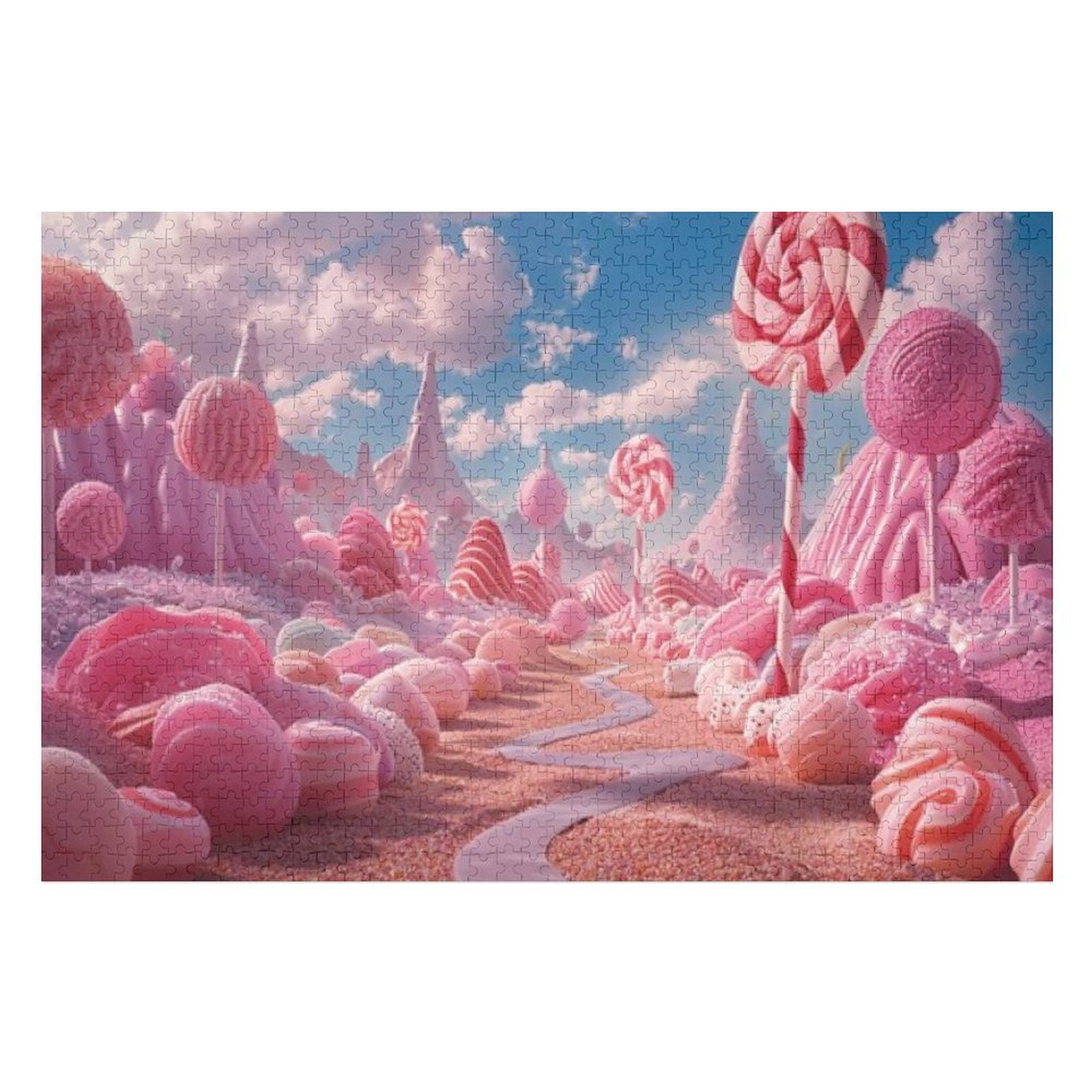 Puzzles for Adults 1000 Pieces - Fantasy Candy Land Landscape With ...