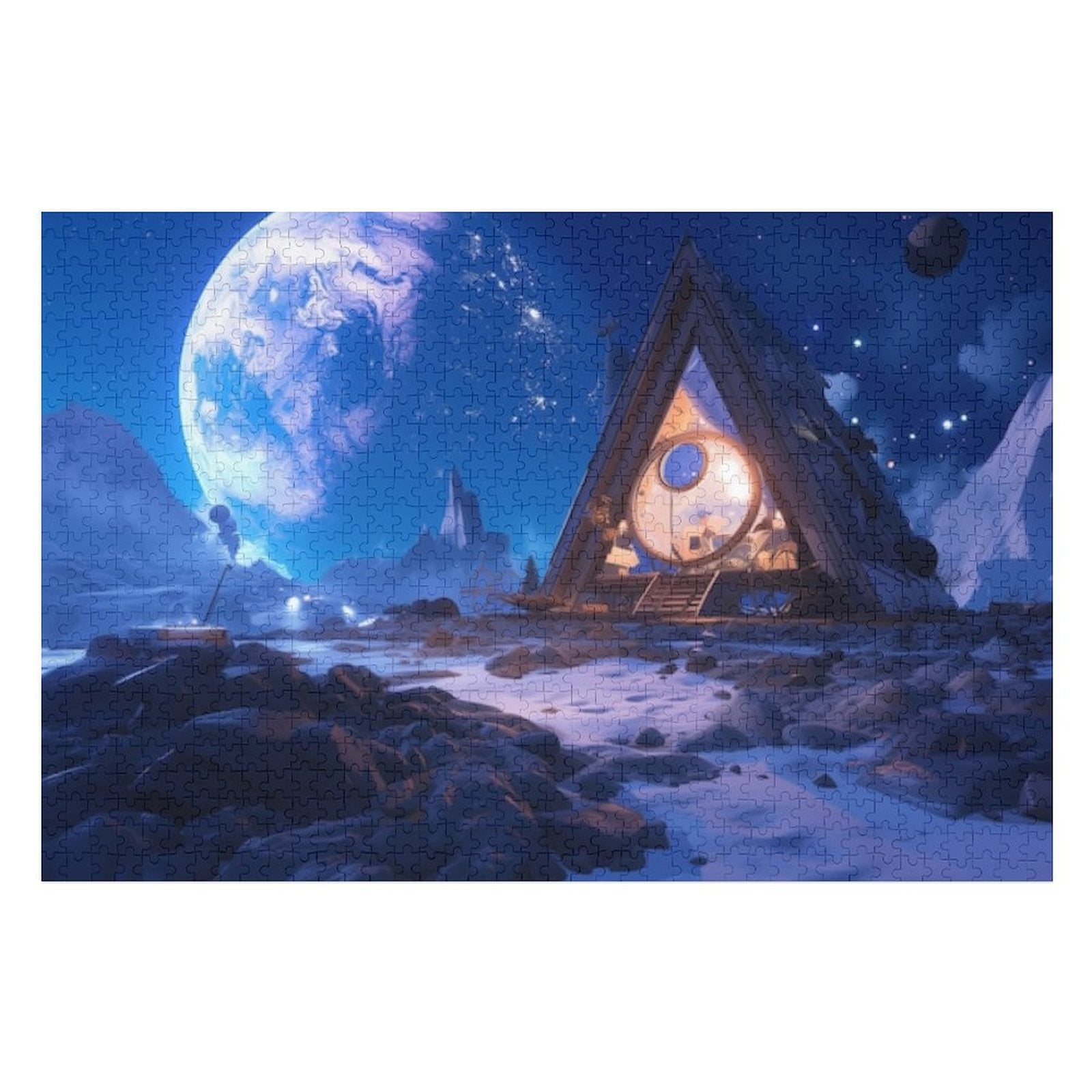 Puzzles for Adults 1000 Pieces - Fantasy House Moon Illustration Best ...