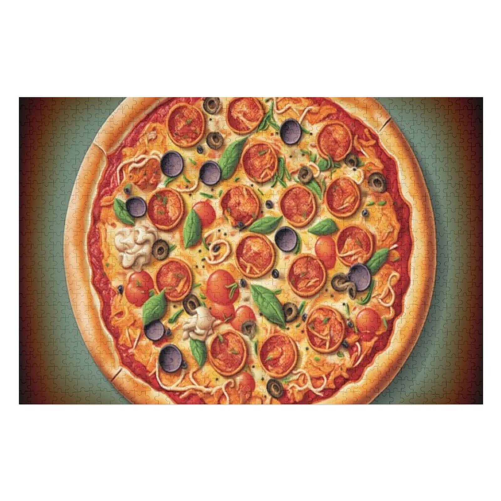 Puzzles for Adults 1000 Pieces - Fresh Margherita Pizza Baked Rustic Pizzeria Puzzles Christmas ...