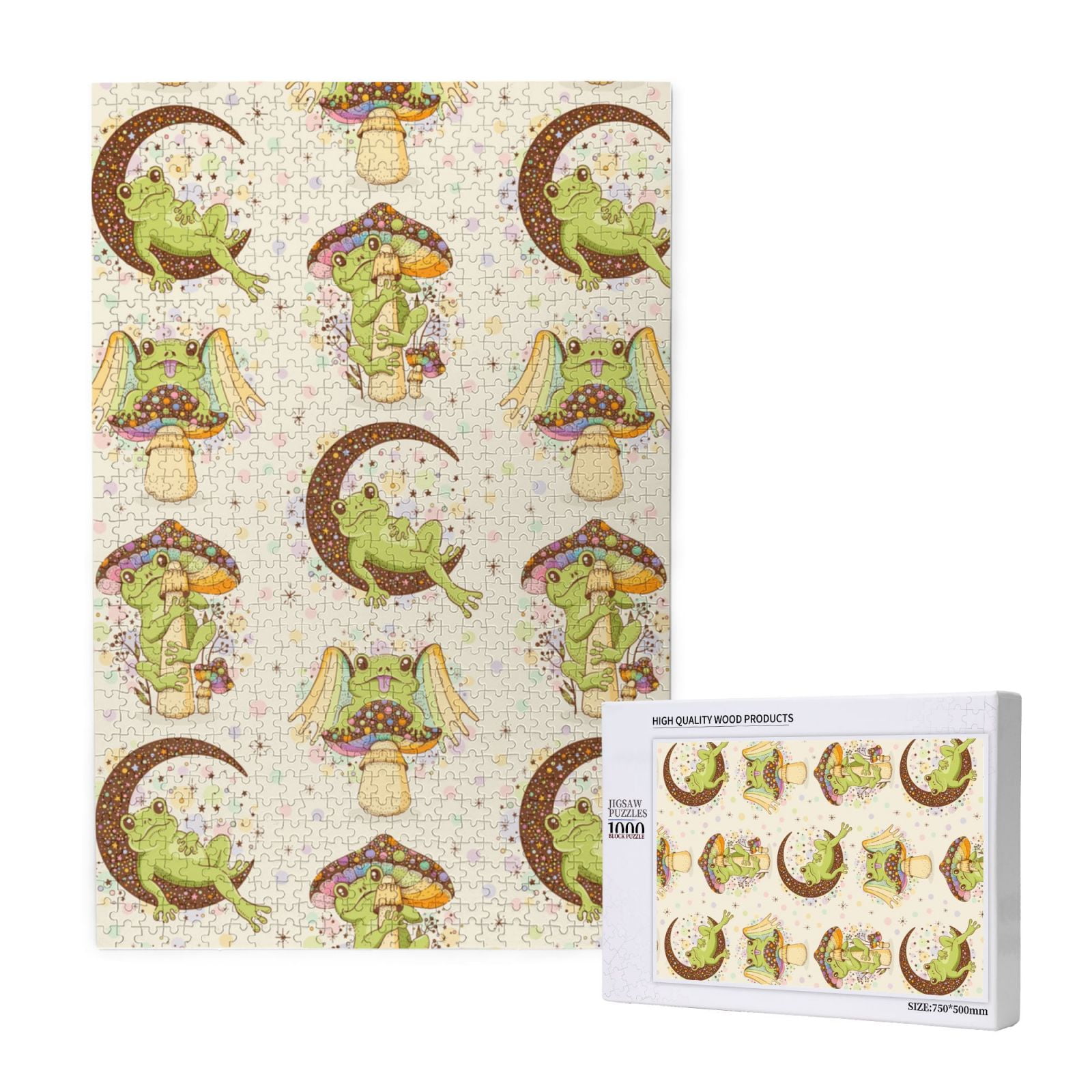 Puzzles for Adults 1000 Pieces - Frogs 20x30 In Wood Brain-Boosting ...