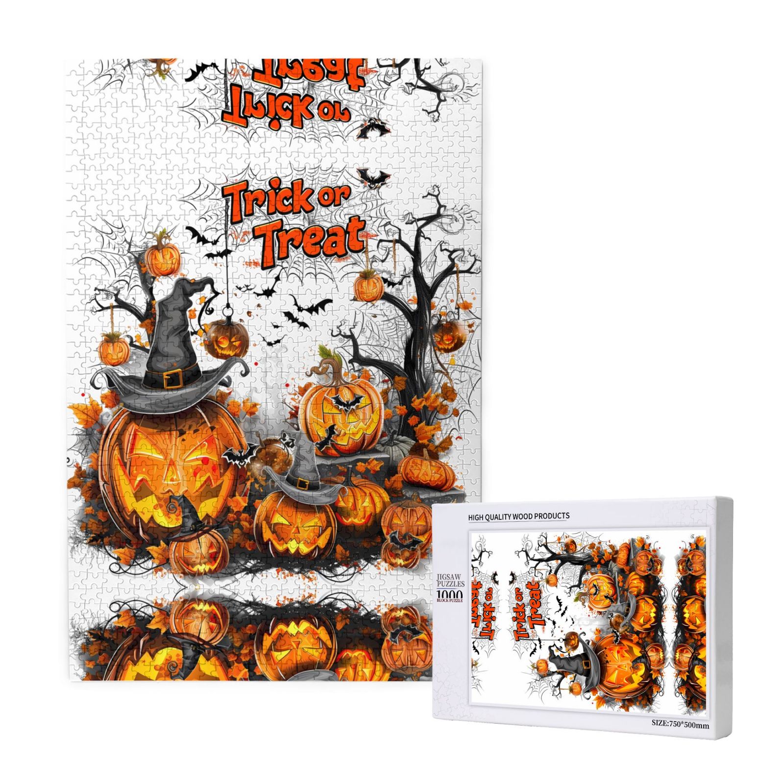 Puzzles for Adults 1000 Pieces - Halloween Trick or Treat Art 20x30 In ...