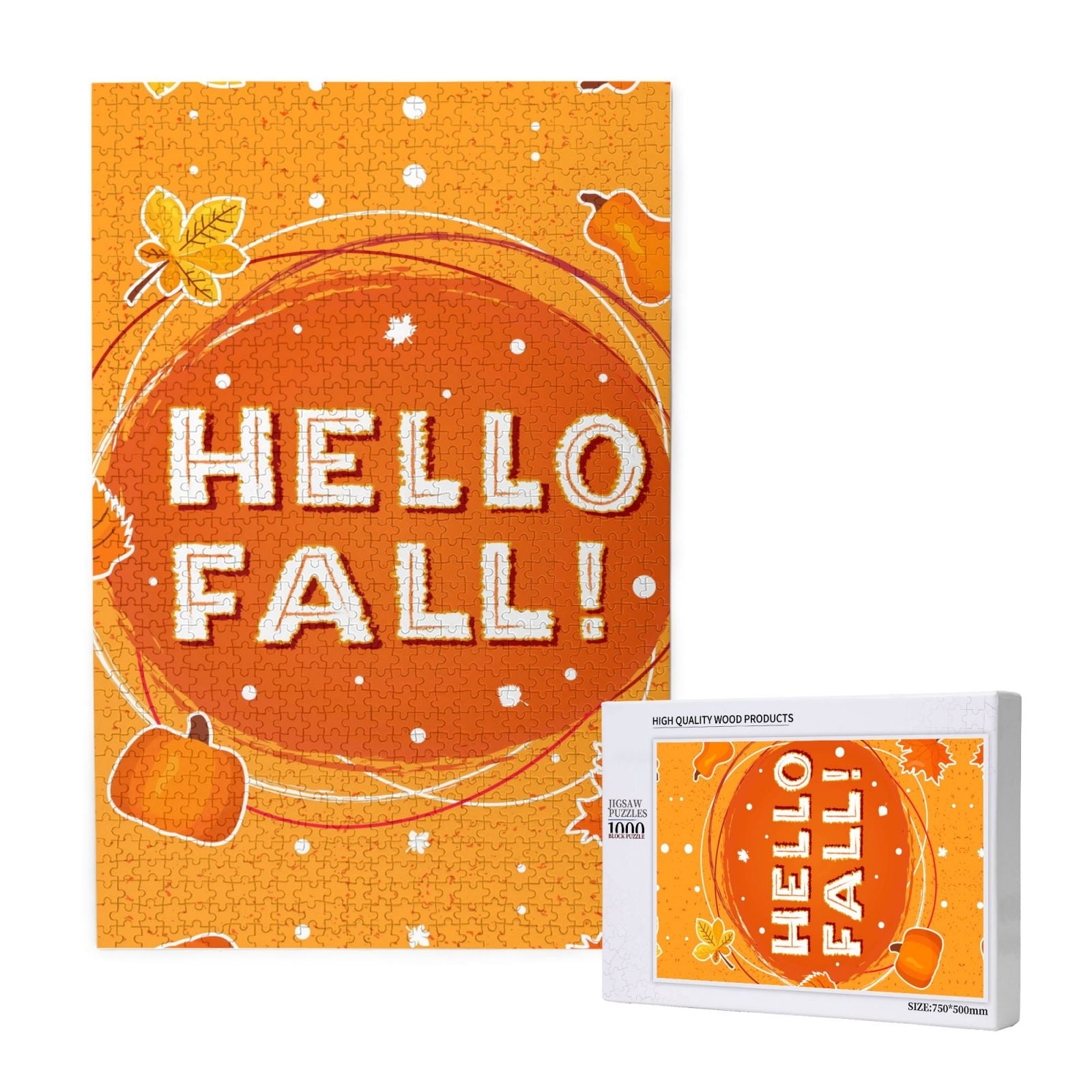 Puzzles for Adults 1000 Pieces - Hello Fall 1 20x30 In Wood Brain ...