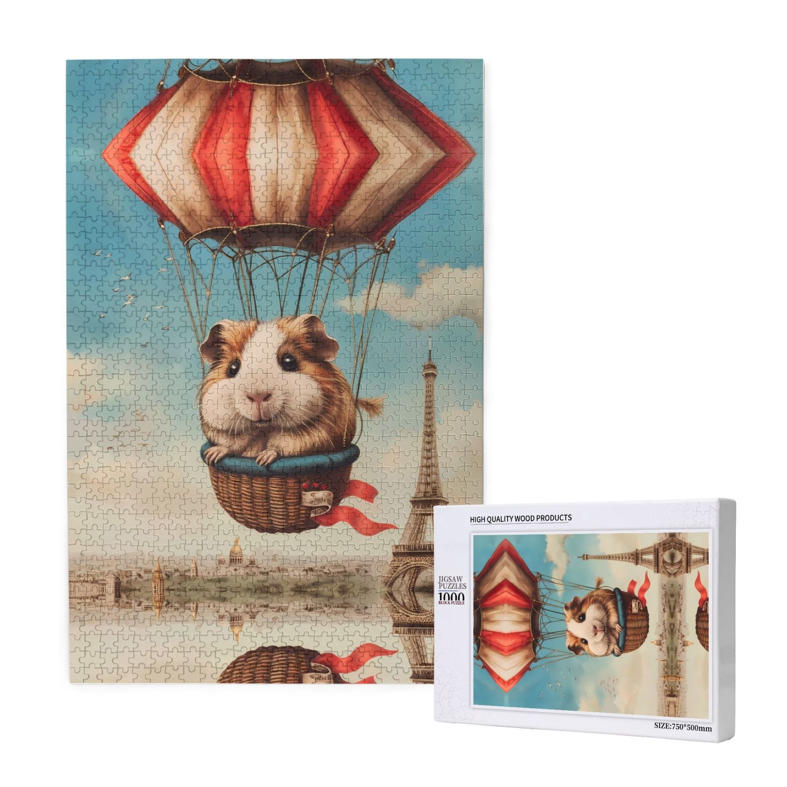 Puzzles for Adults 1000 Pieces - Hot Air Balloon Guinea Pig 20x30 In ...