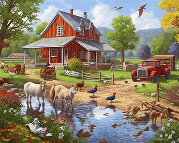 Puzzles for Adults 1000 Pieces Jigsaw Puzzles Rustic General Store Farm ...