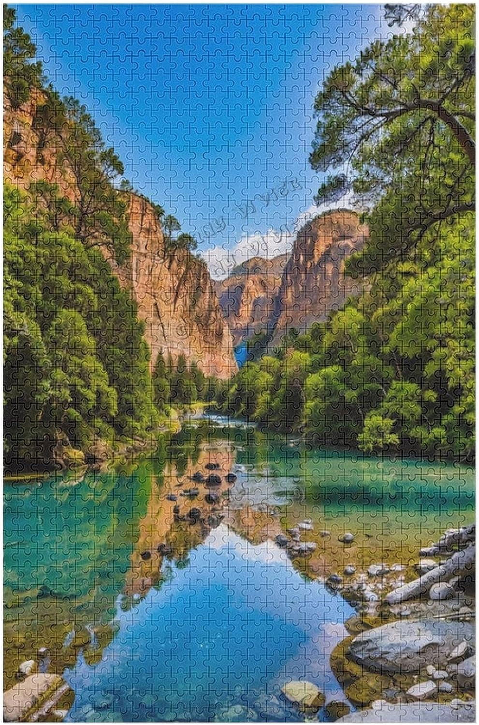 Puzzles for Adults 1000 Pieces Landscape Hill River Sky Scenes Puzzles ...