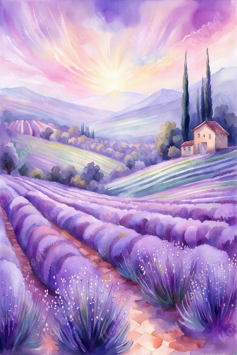 Puzzles for Adults 1000 Pieces Lavender Trees Wooden Jigsaw Puzzle ...