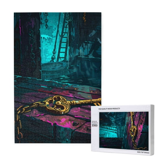 Puzzles for Adults 1000 Pieces - Lost Golden Key 19.7" x 29.5" Leisure ...