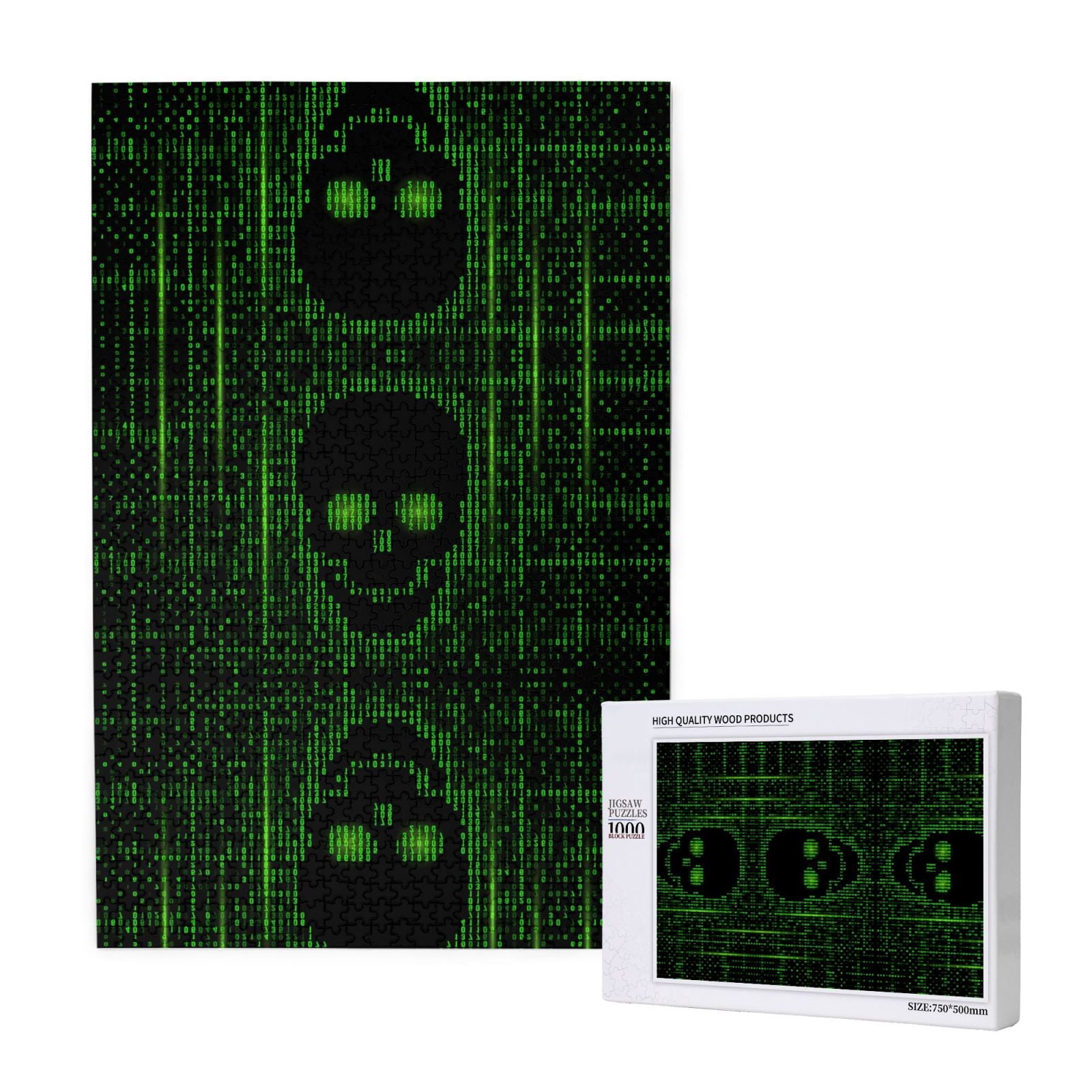 Puzzles for Adults 1000 Pieces - Numbers Skull 20x30 In Wood Brain ...