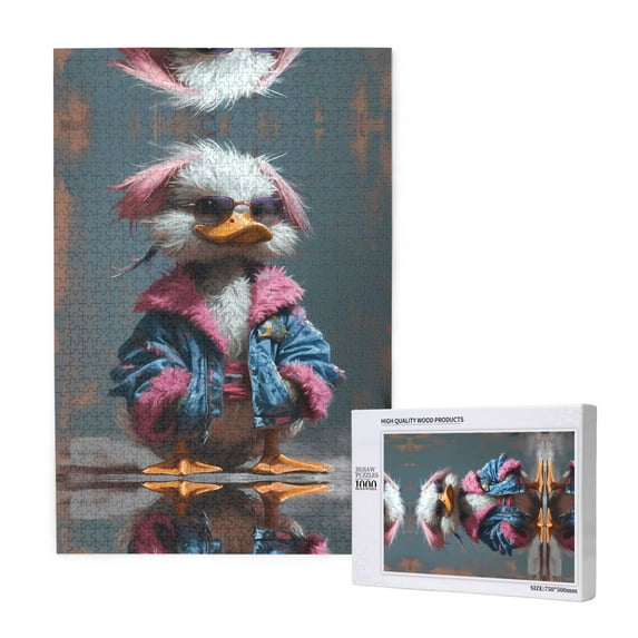 Puzzles for Adults 1000 Pieces - Pink Lady Duck 19.7" x 29.5" Leisure ...