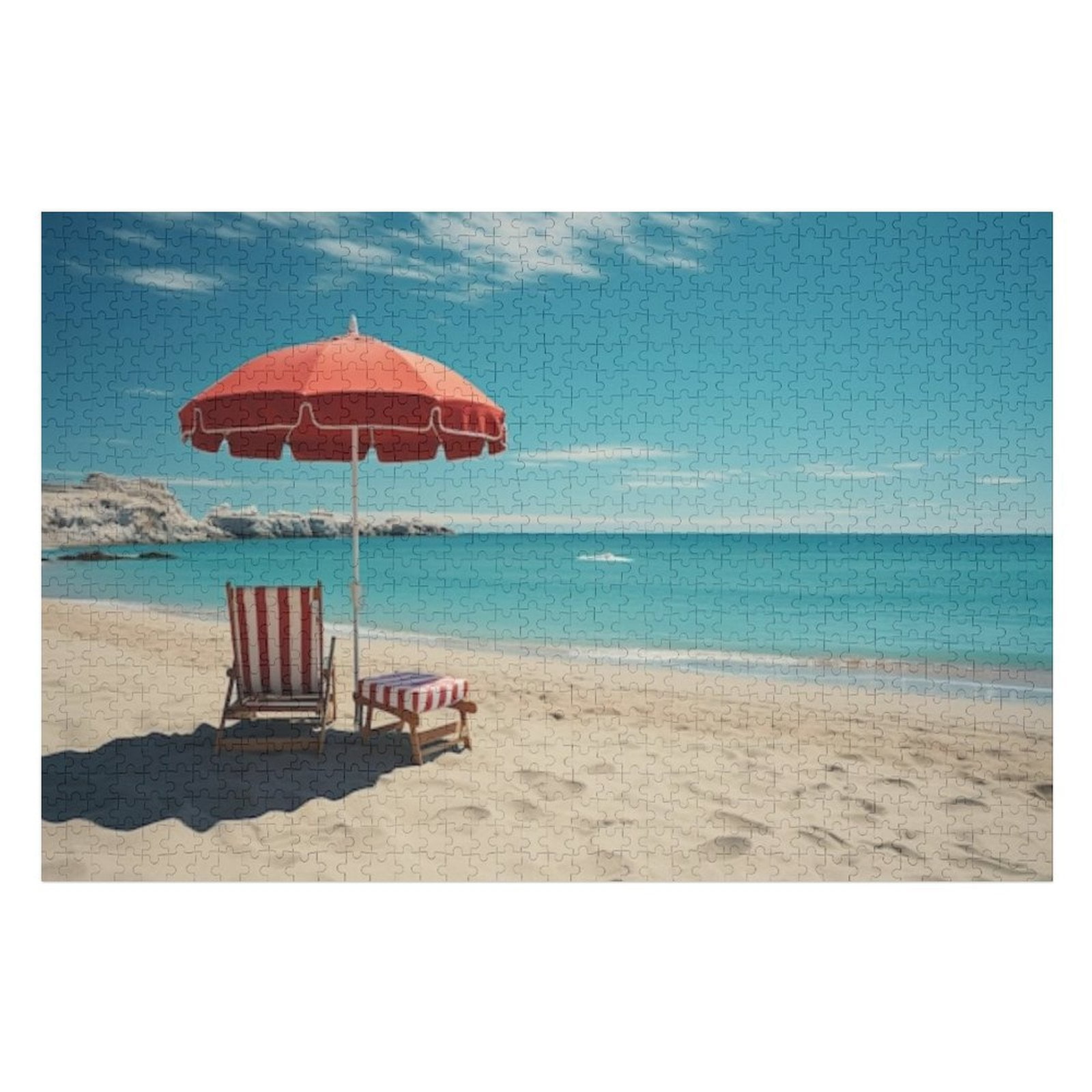 Puzzles for Adults 1000 Pieces - Relaxation Nature Blue Water Sandy ...