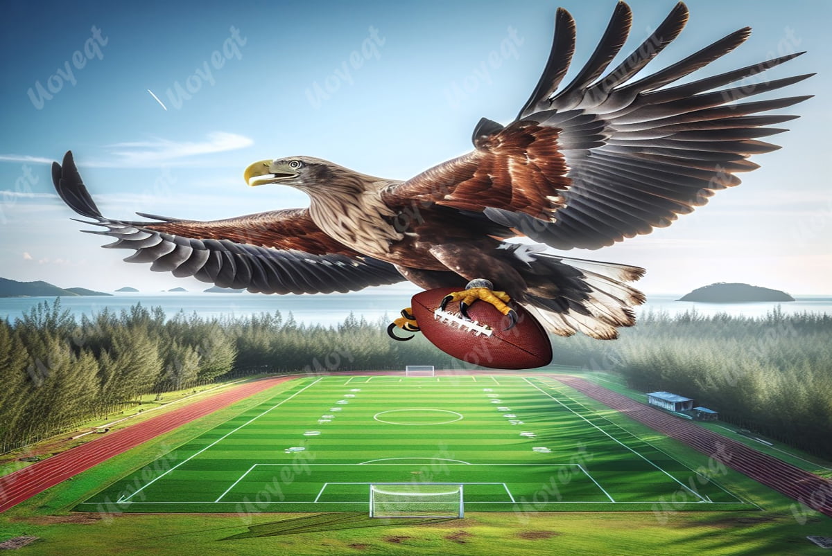 Puzzles for Adults 1000 Pieces Sea Eagle Soaring With Eel and Football ...