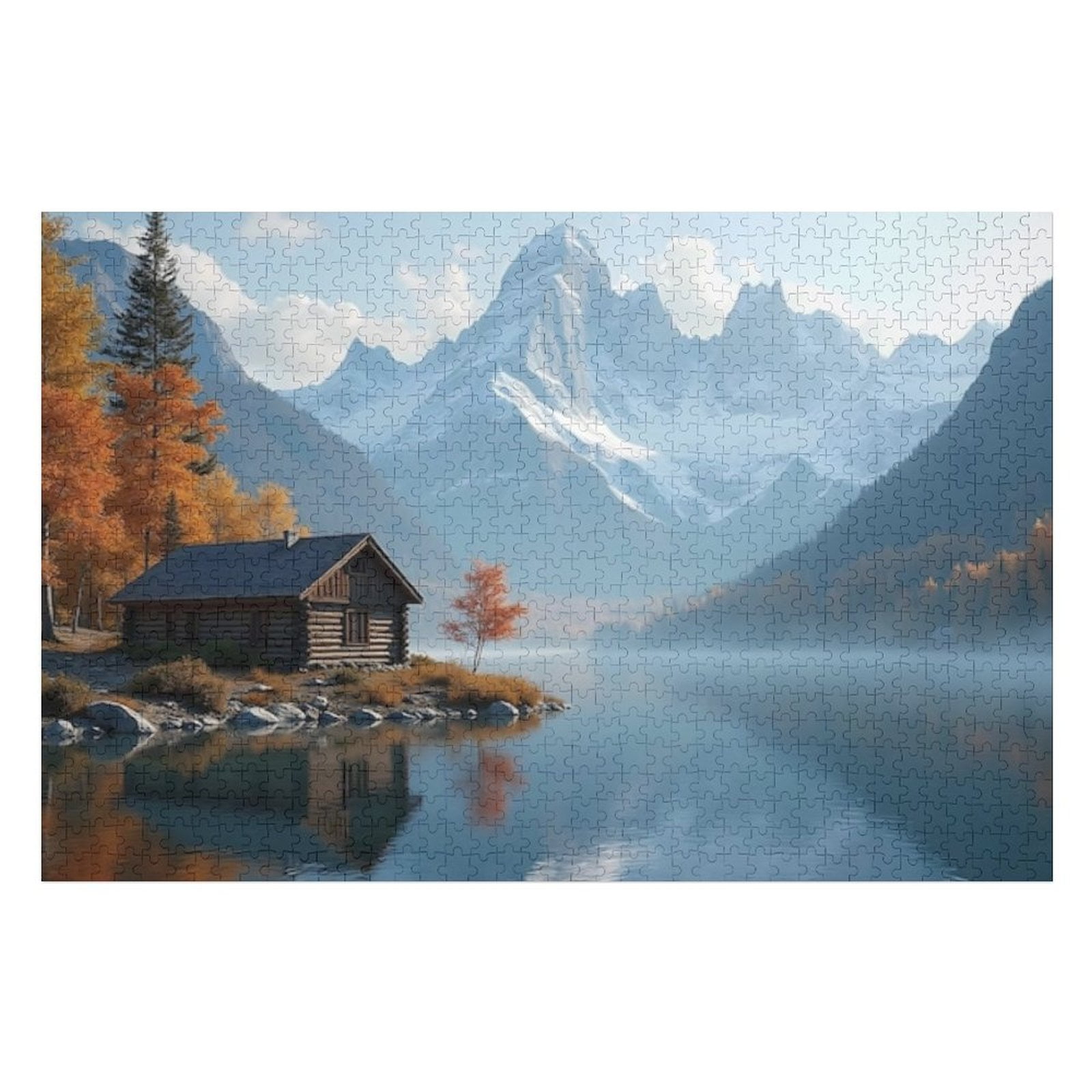 Puzzles for Adults 1000 Pieces - Serene Mountain Landscape Autumn With ...