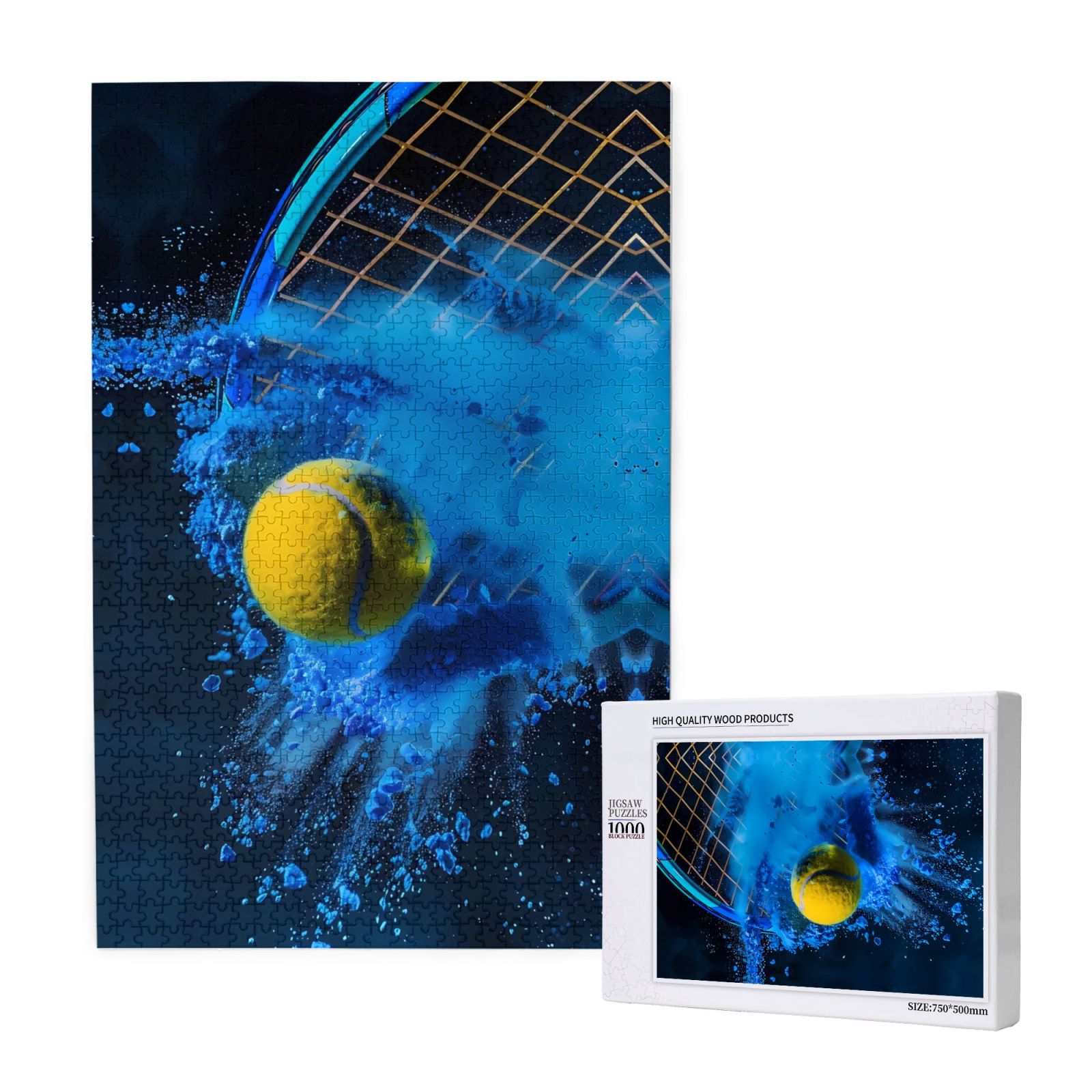 Puzzles for Adults 1000 Pieces - Sports Tennis Ball 20x30 In Wood Brain ...