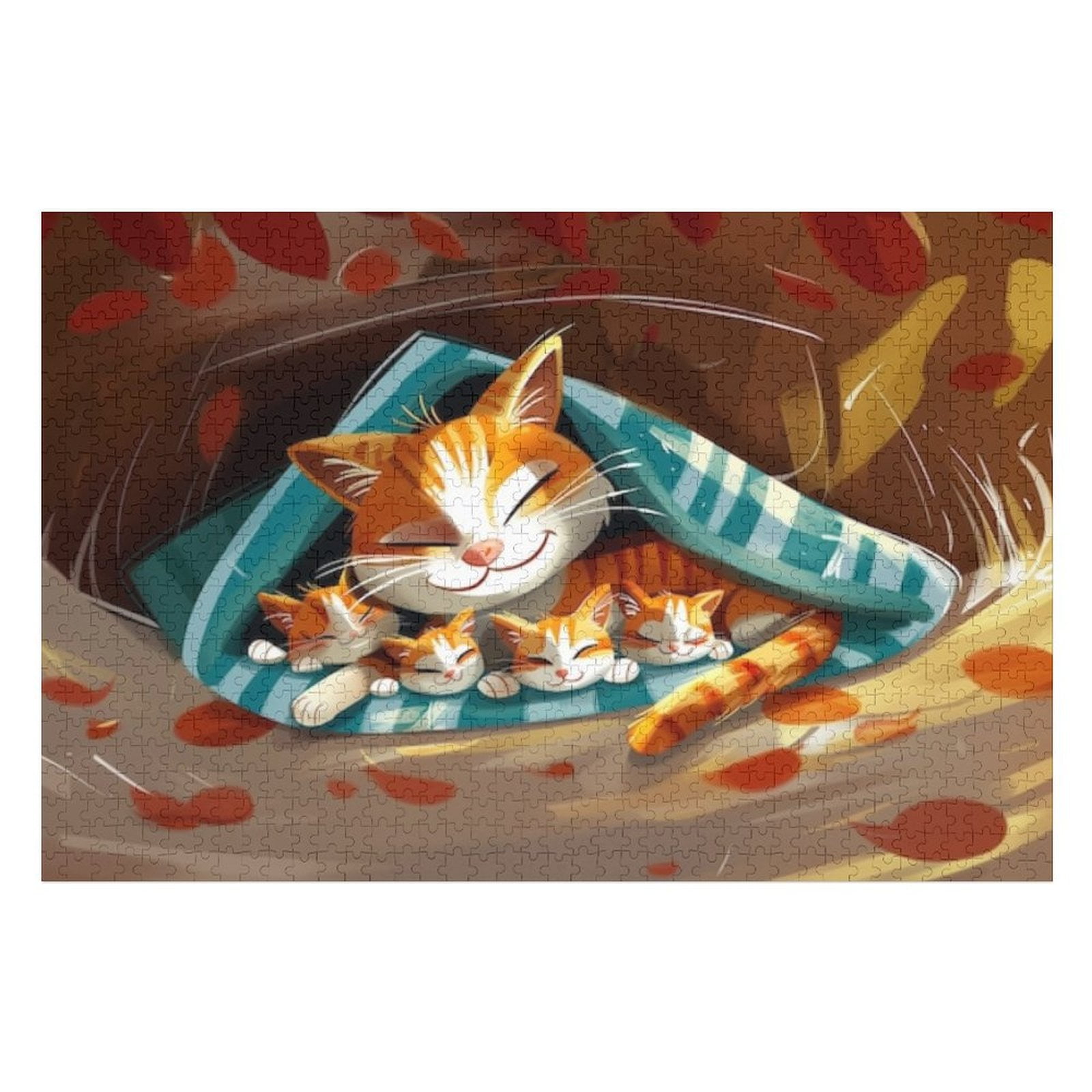 Puzzles for Adults 1000 Pieces - There Are Three Cats That Are Laying ...