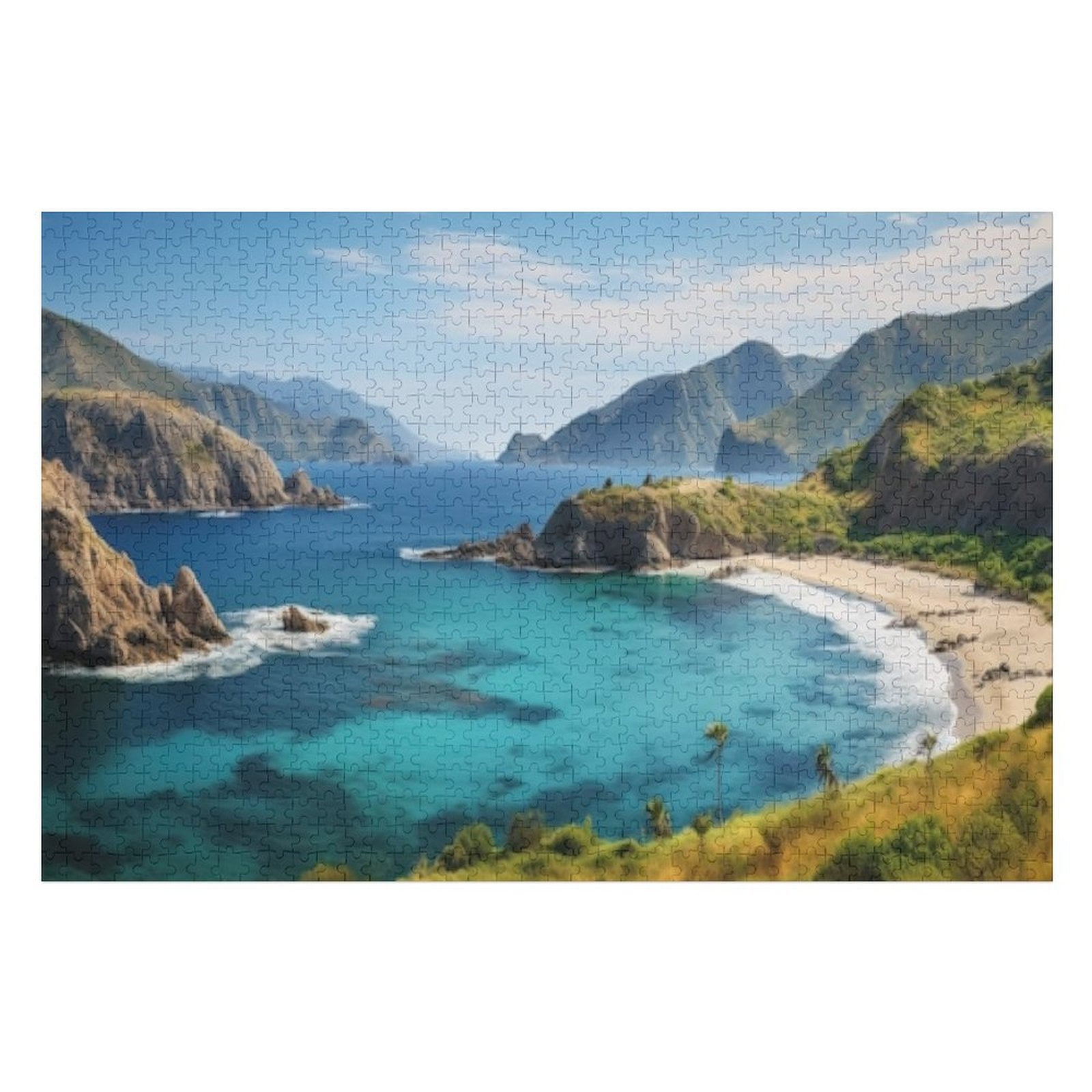 Puzzles for Adults 1000 Pieces - Tranquil Bay With Azure Waters ...