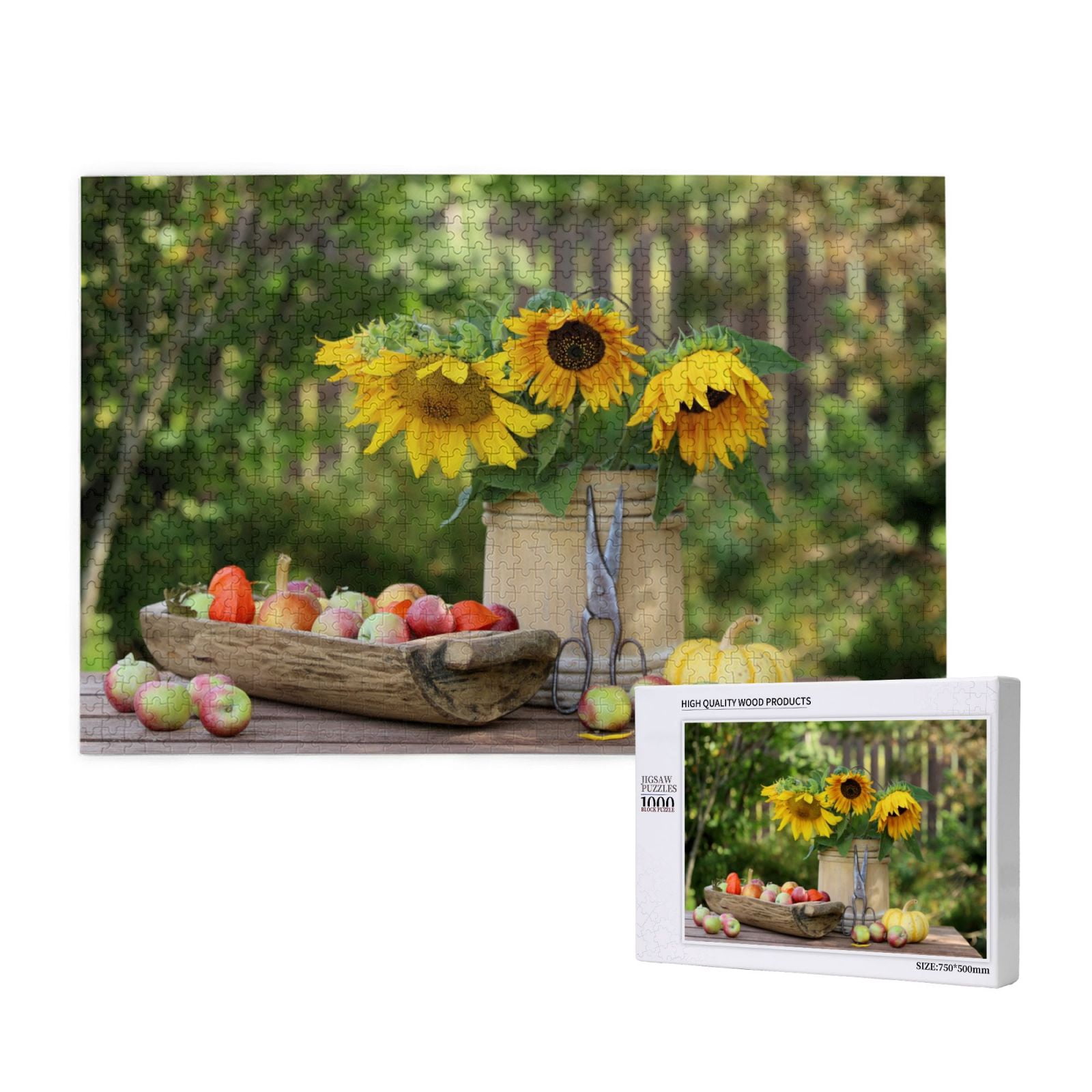 Puzzles for Adults 1000 Pieces - Vintage Wooden Bucket Leisure Wooden ...