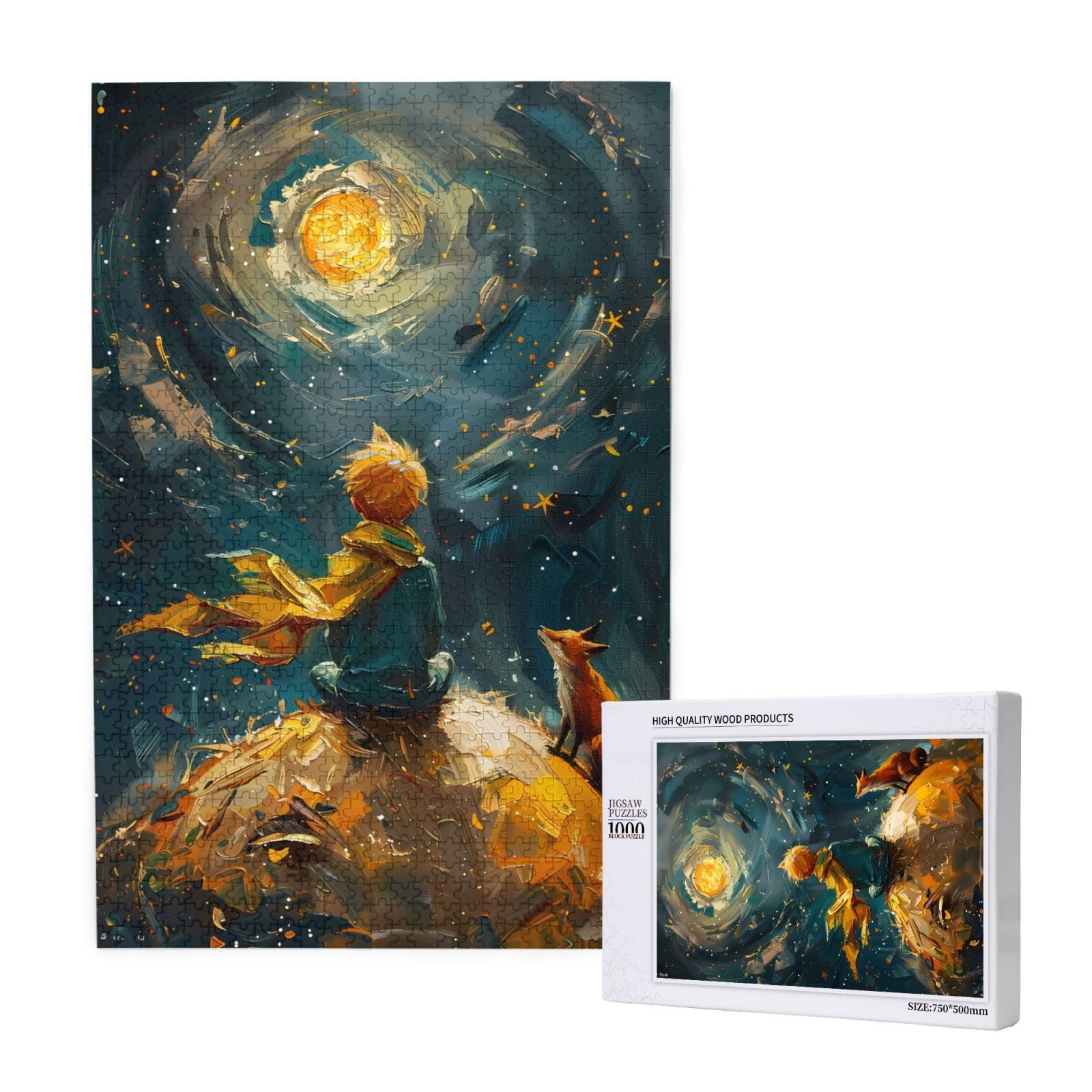 Puzzles for Adults 1000 Pieces - Whimsical Starry Night Scene 20x30 In ...