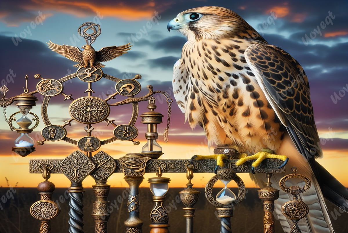 Puzzles for Adults 1500 Pieces The Saker Falcon and Symbols Of ...