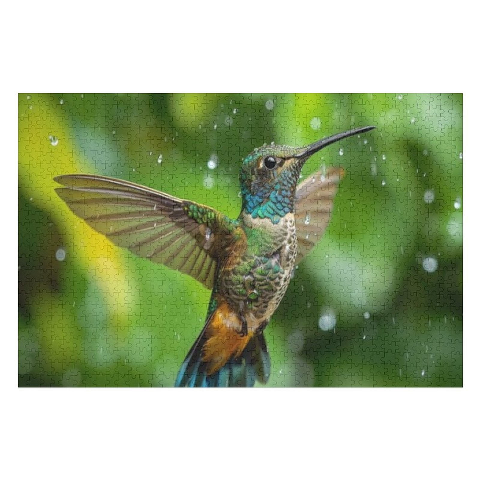 Puzzles for Adults 300 Pieces - Beautiful Hummingbird Its Natural ...