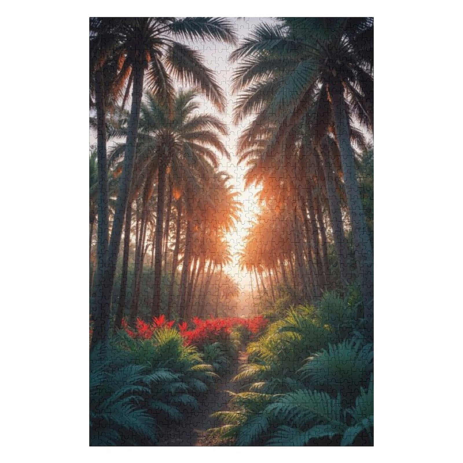 Puzzles for Adults 300 Pieces - Beautiful Palm Tree Vivid Colors ...
