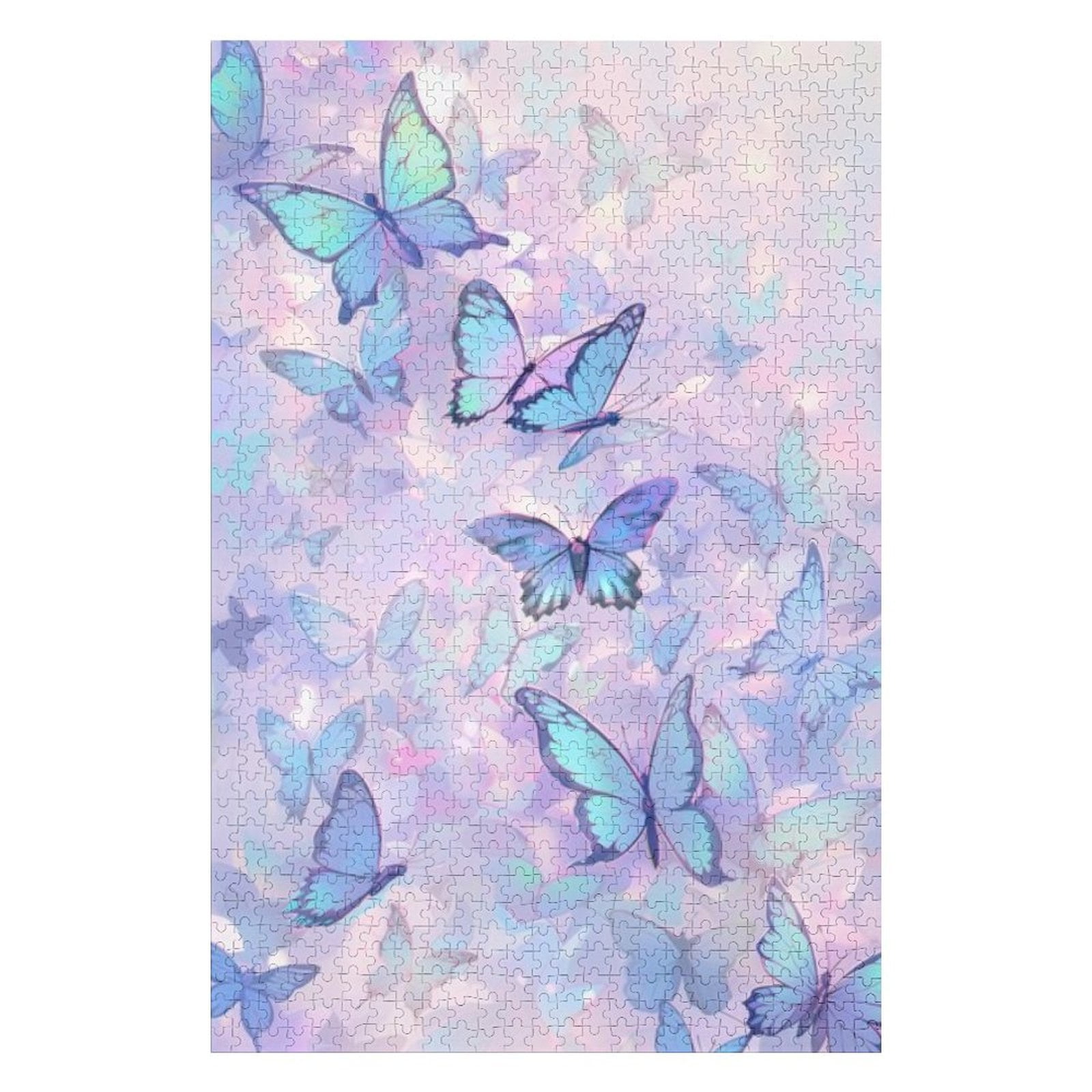Puzzles for Adults 300 Pieces - Butterfly Natural Pastel Graceful Blend ...