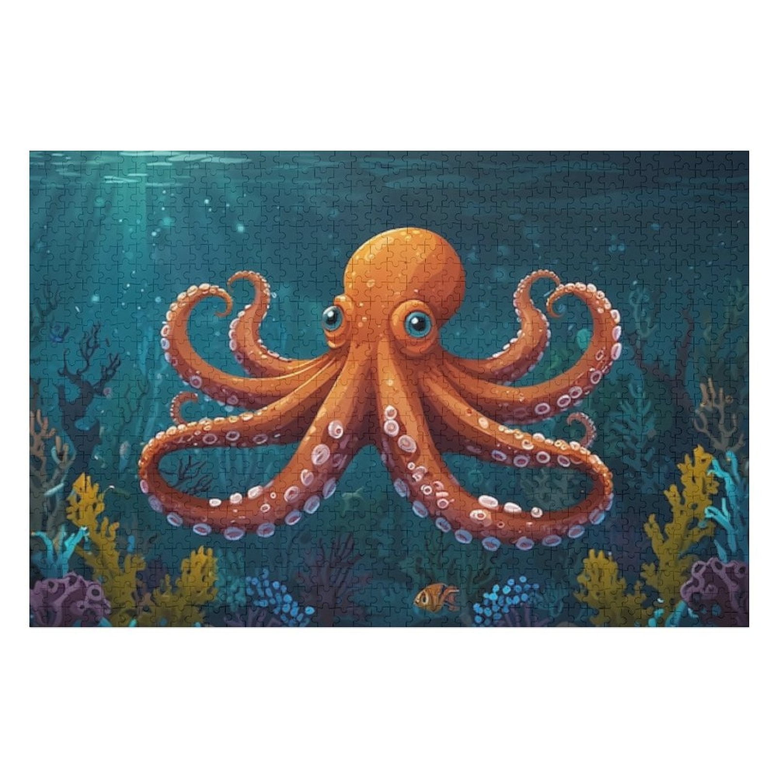 Puzzles for Adults 300 Pieces - Giant Octopus Swim Water Ocean Image ...