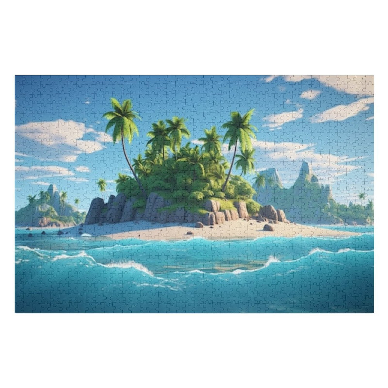 Puzzles for Adults 300 Pieces - Island Cartoon Style Best Challenging ...