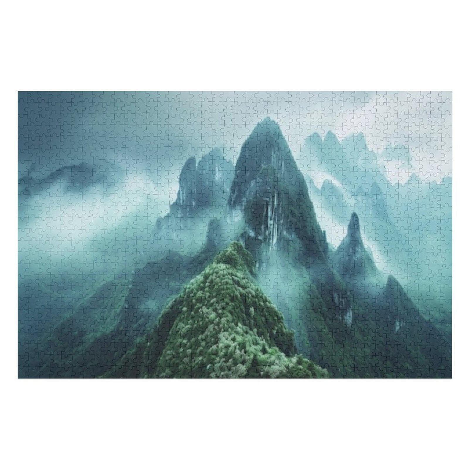 Puzzles for Adults 300 Pieces - Natural Mountain Formation With Dreamy ...
