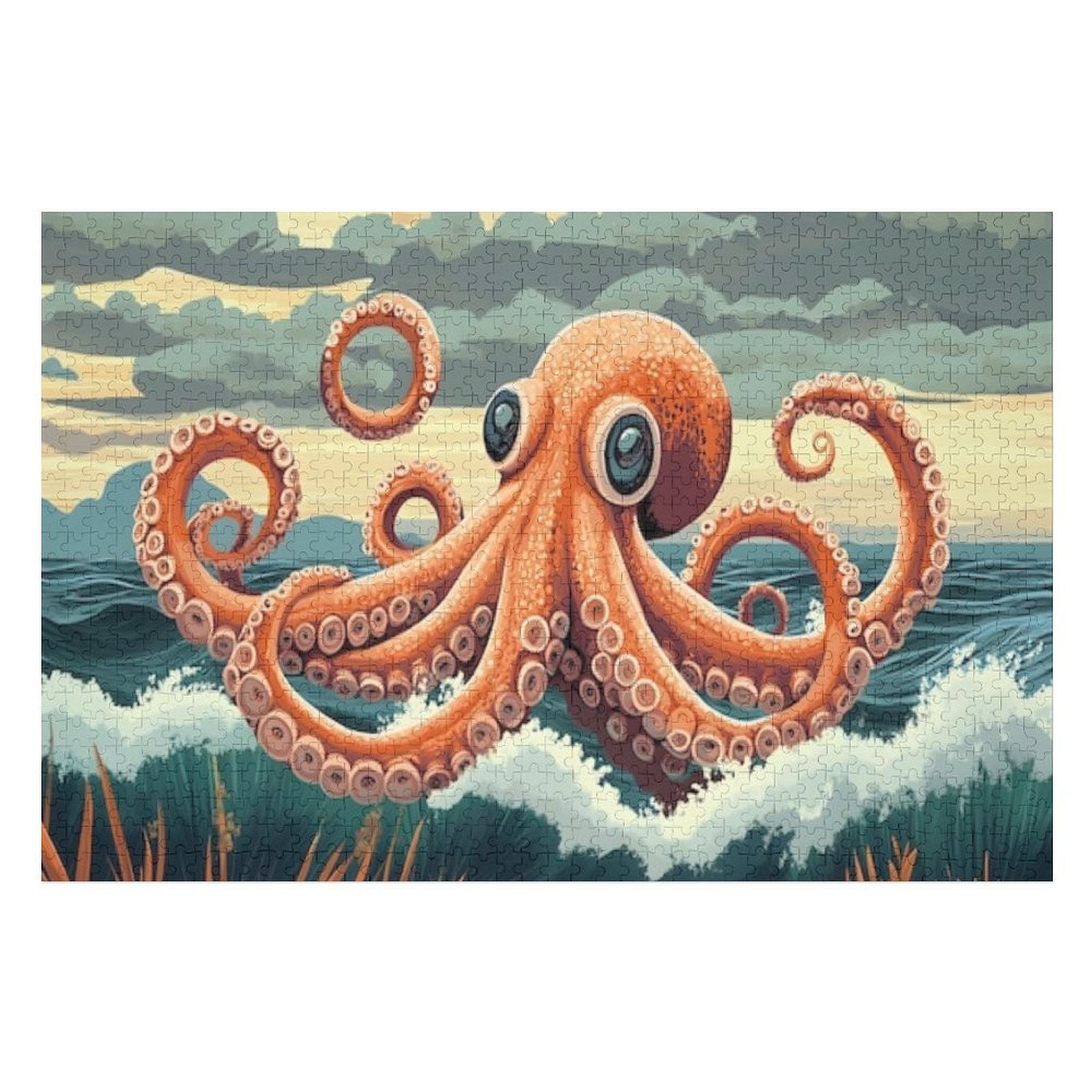 Puzzles for Adults 300 Pieces - Octopus Beautiful Sea View Amazing ...